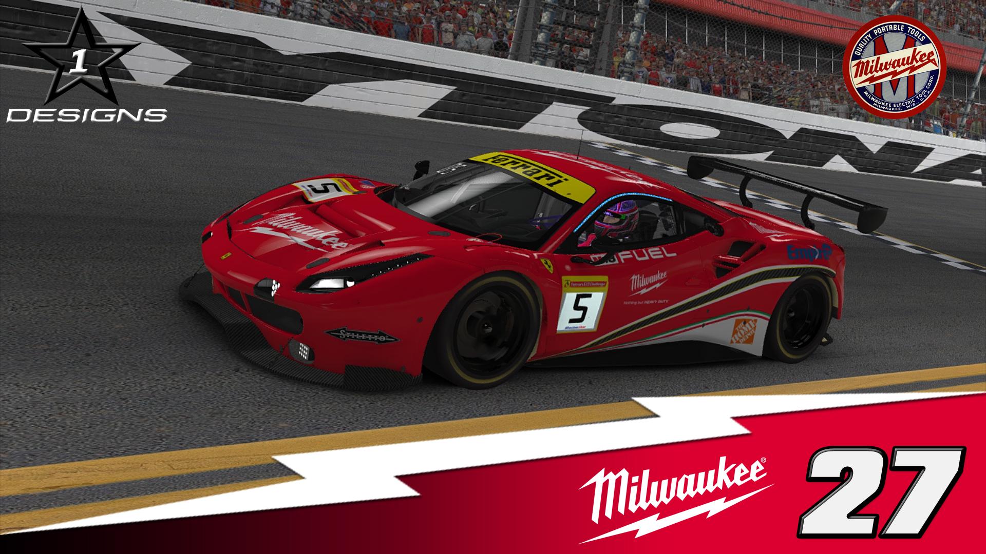 Milwaukee Tool Ferrari GT3 by Nicholas Orth - Trading Paints