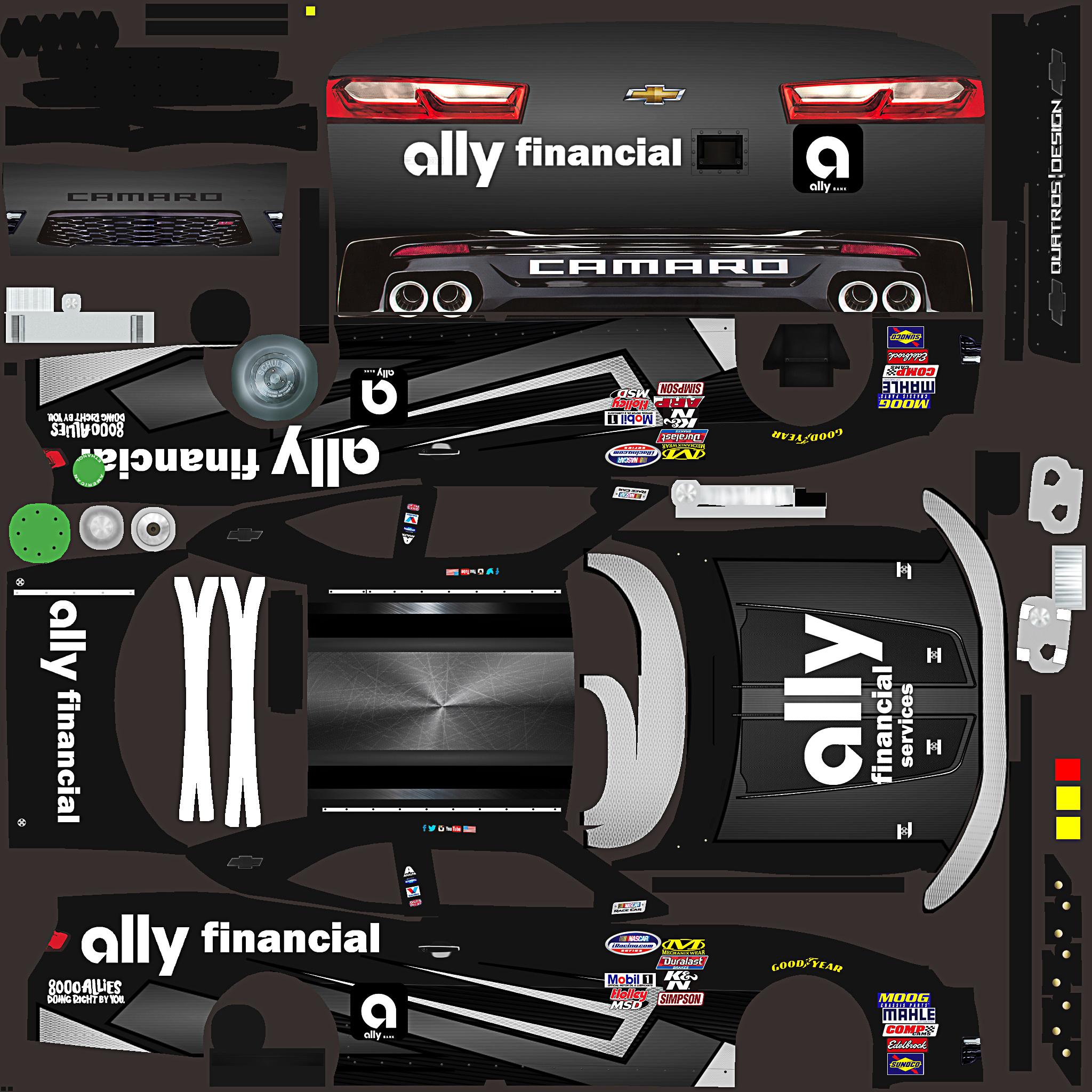 Ally Financial Xfinity Chevy Camaro (Black Out) 2019 Fictional Design ...
