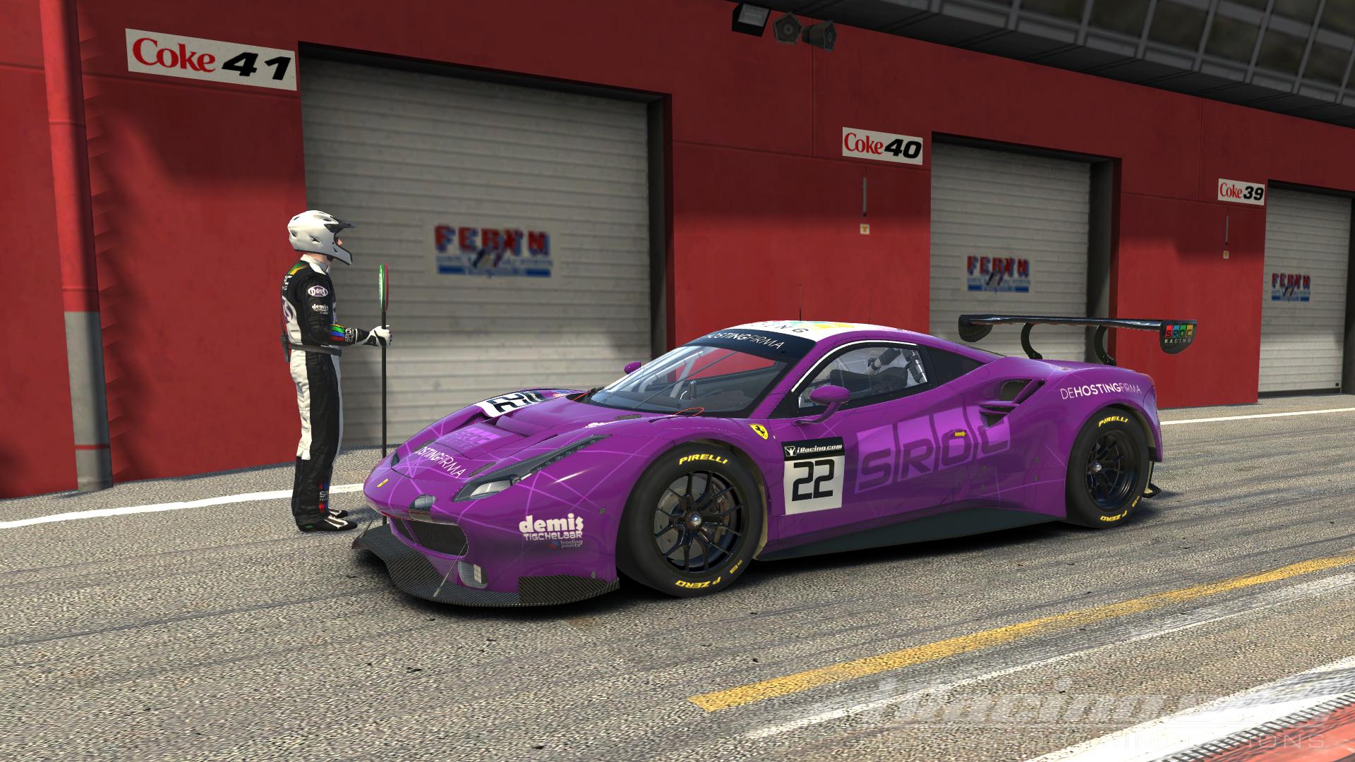 Ferrari 488 GT3 SROC Purple by Demis Tigchelaar - Trading Paints