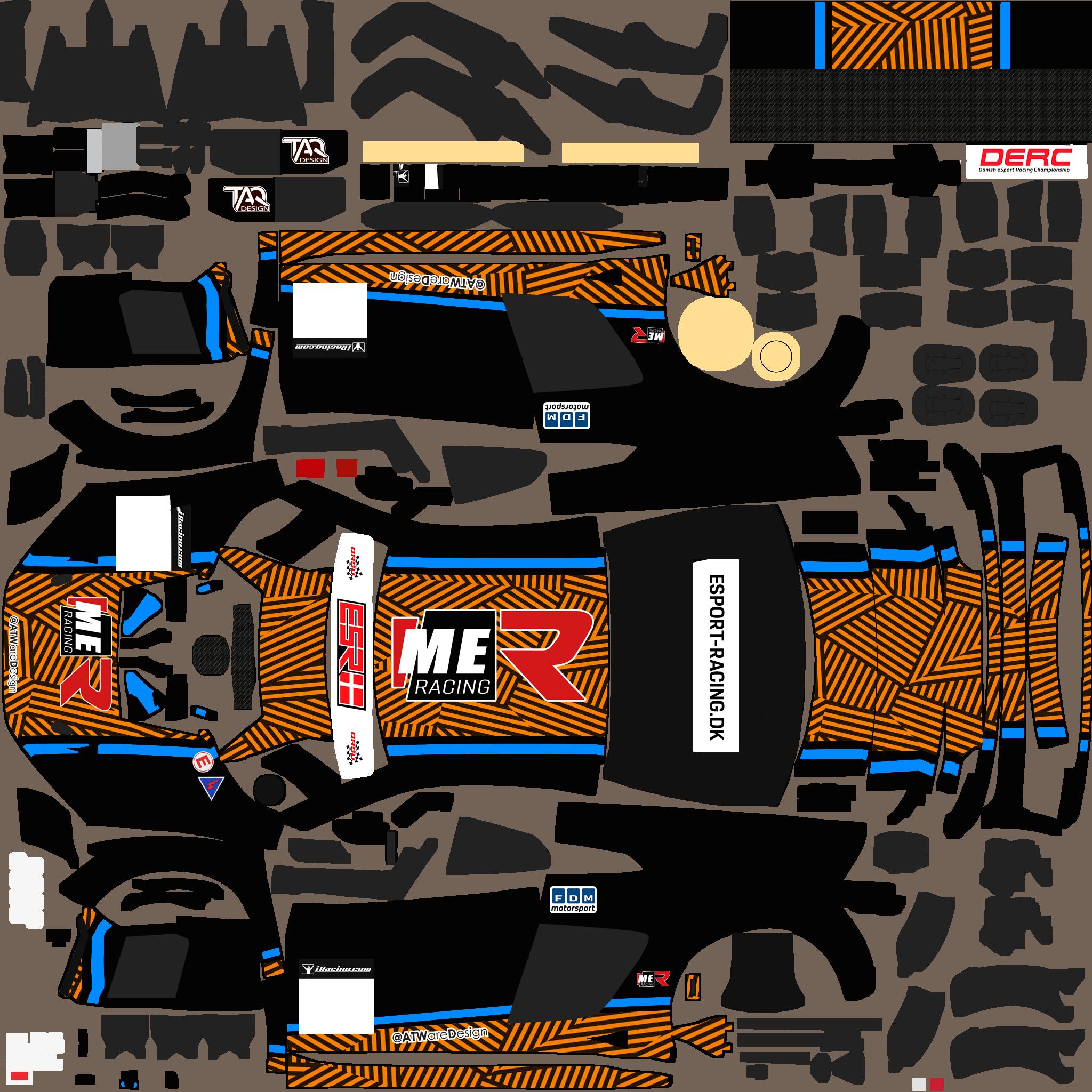 Orange - ME Racing by Max Klinkby-Silver - Trading Paints