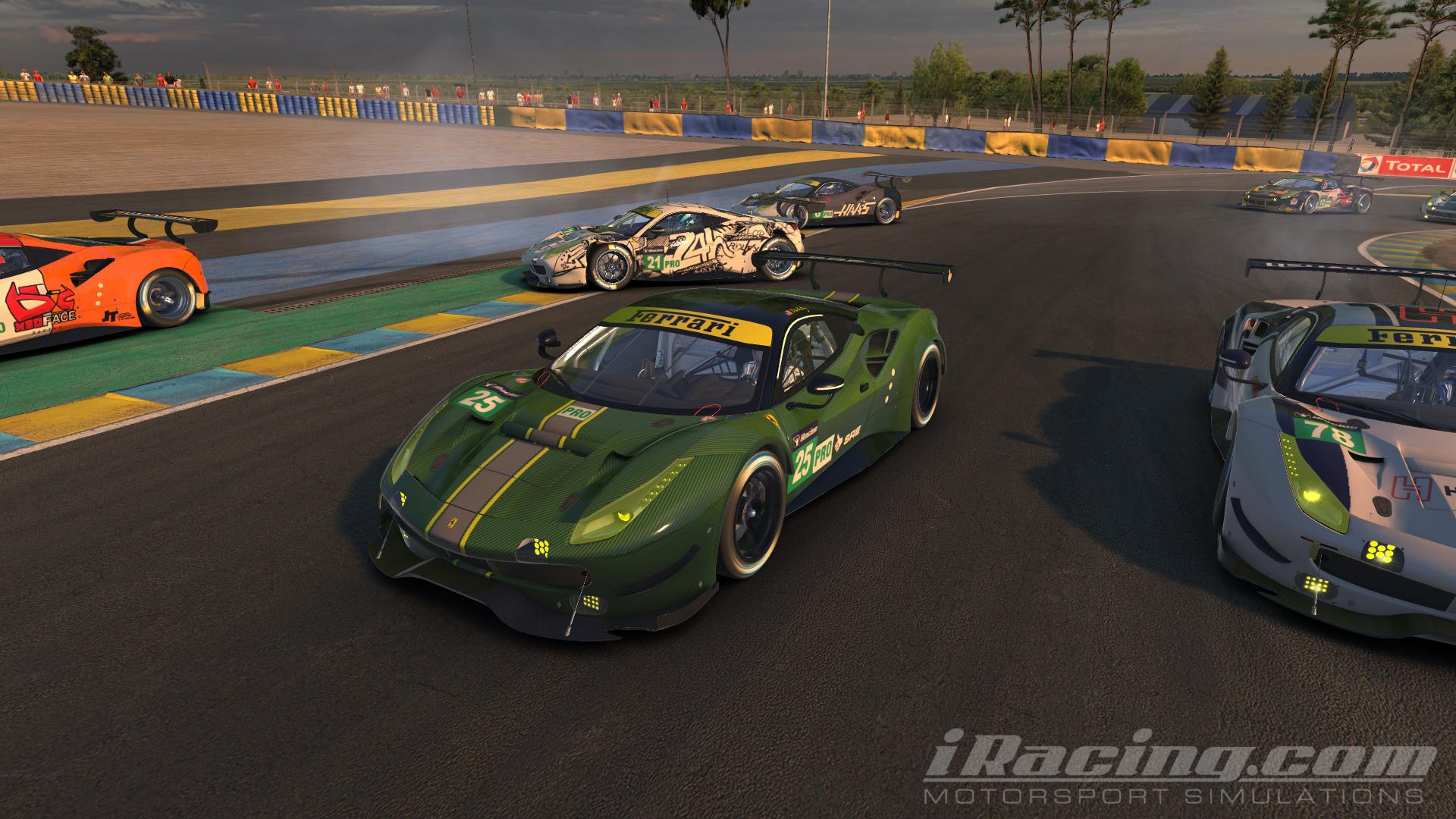 Mean Green Ferrari GTE by Steve Ficacci - Trading Paints