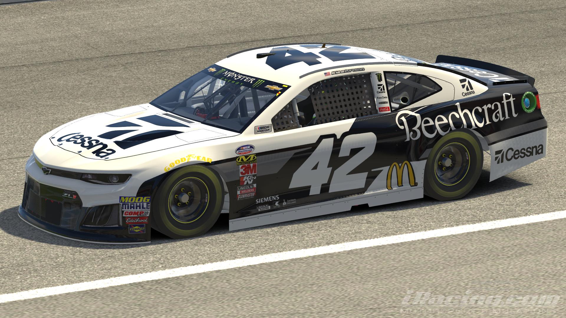 Kyle Larson 42 Cessna Camaro ZL1 Updated by Justin Teel - Trading Paints