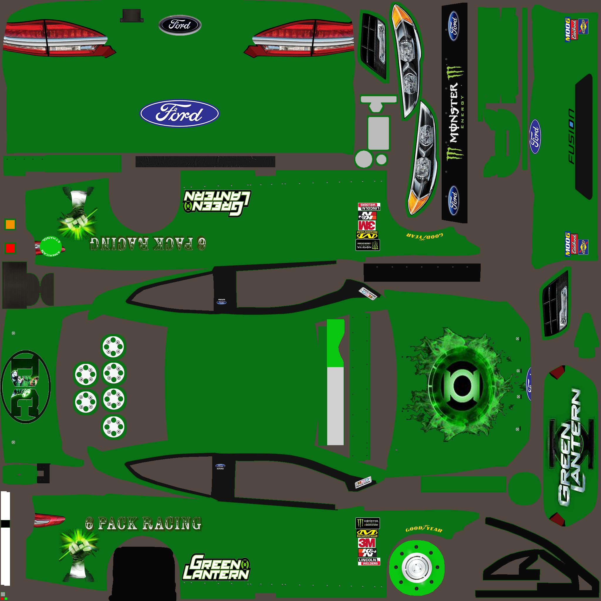green lantern ford monster cup by Timothy Waldrop - Trading Paints