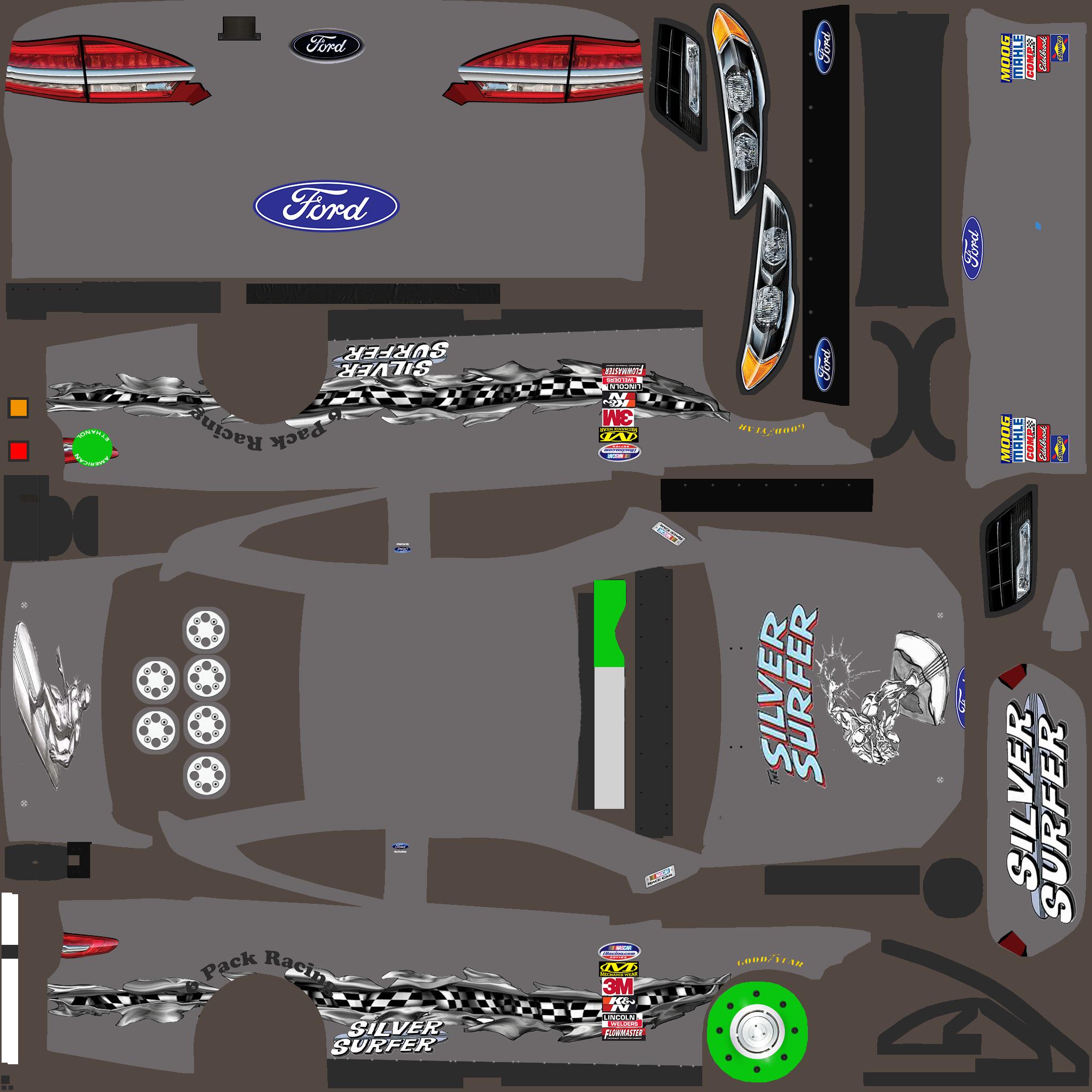 ford monster cup silver surfer by Timothy Waldrop - Trading Paints