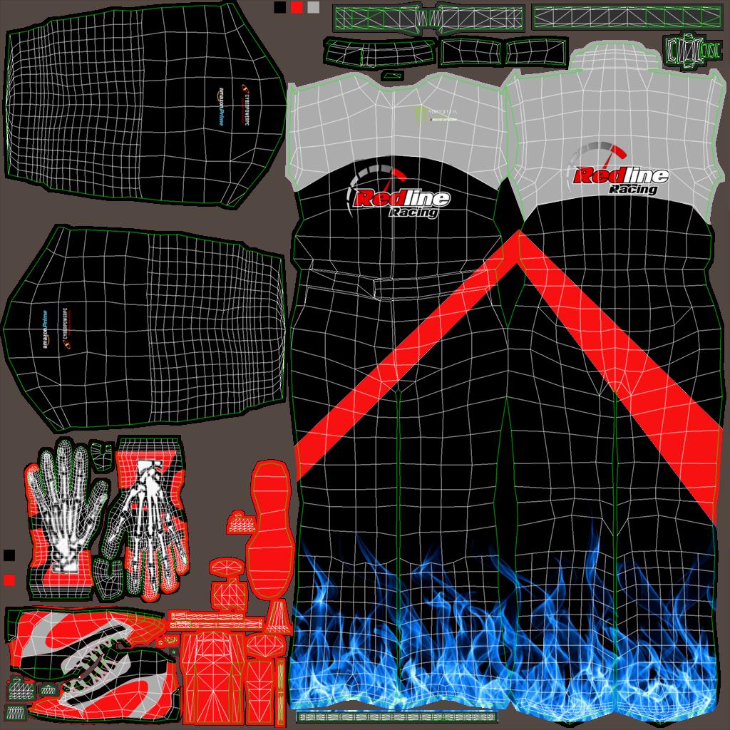 Redline Driver Suit by Andrew Sidney - Trading Paints