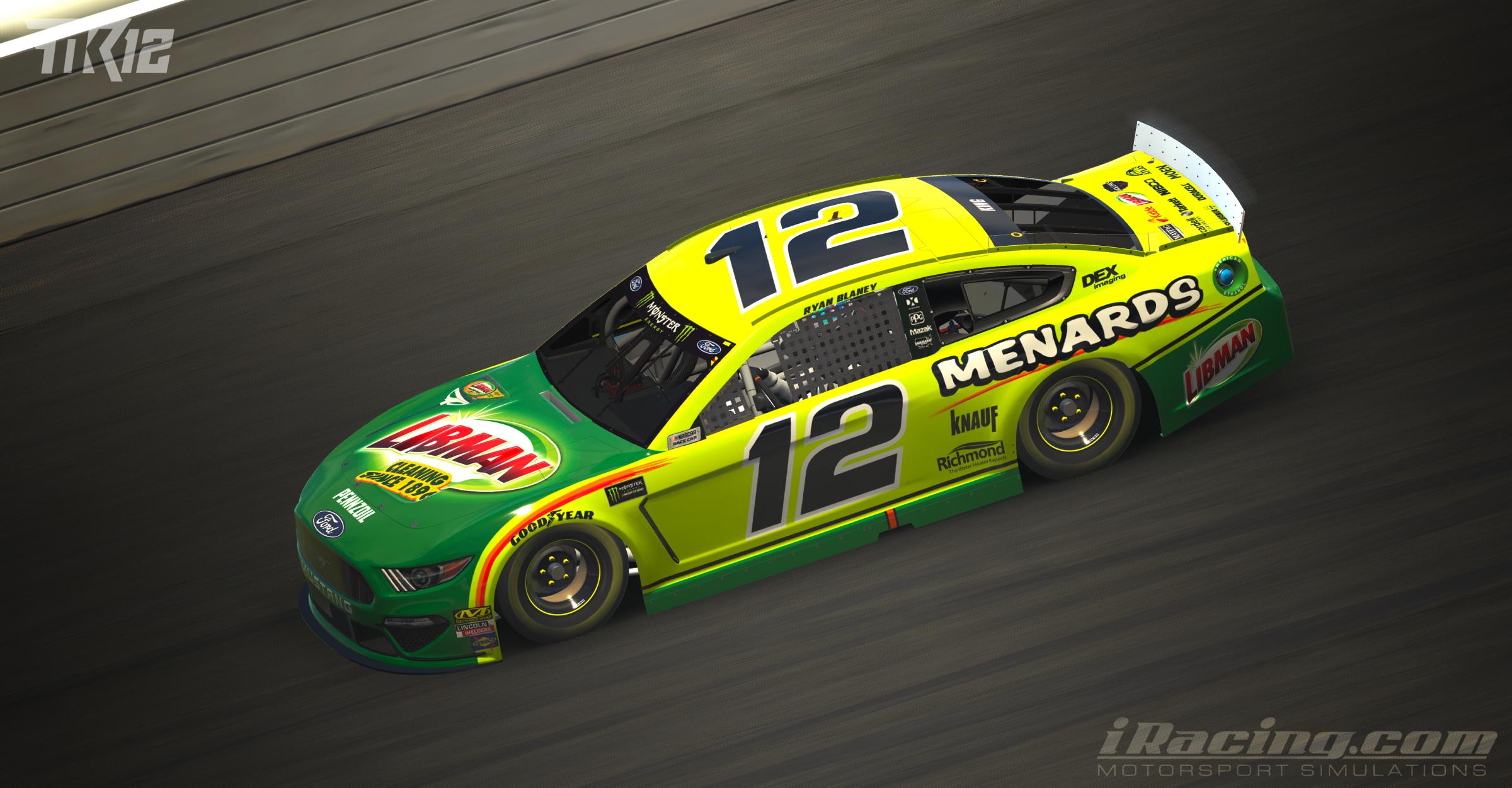 Ryan Blaney 2019 Menards Libman #12 by Tyler King - Trading Paints