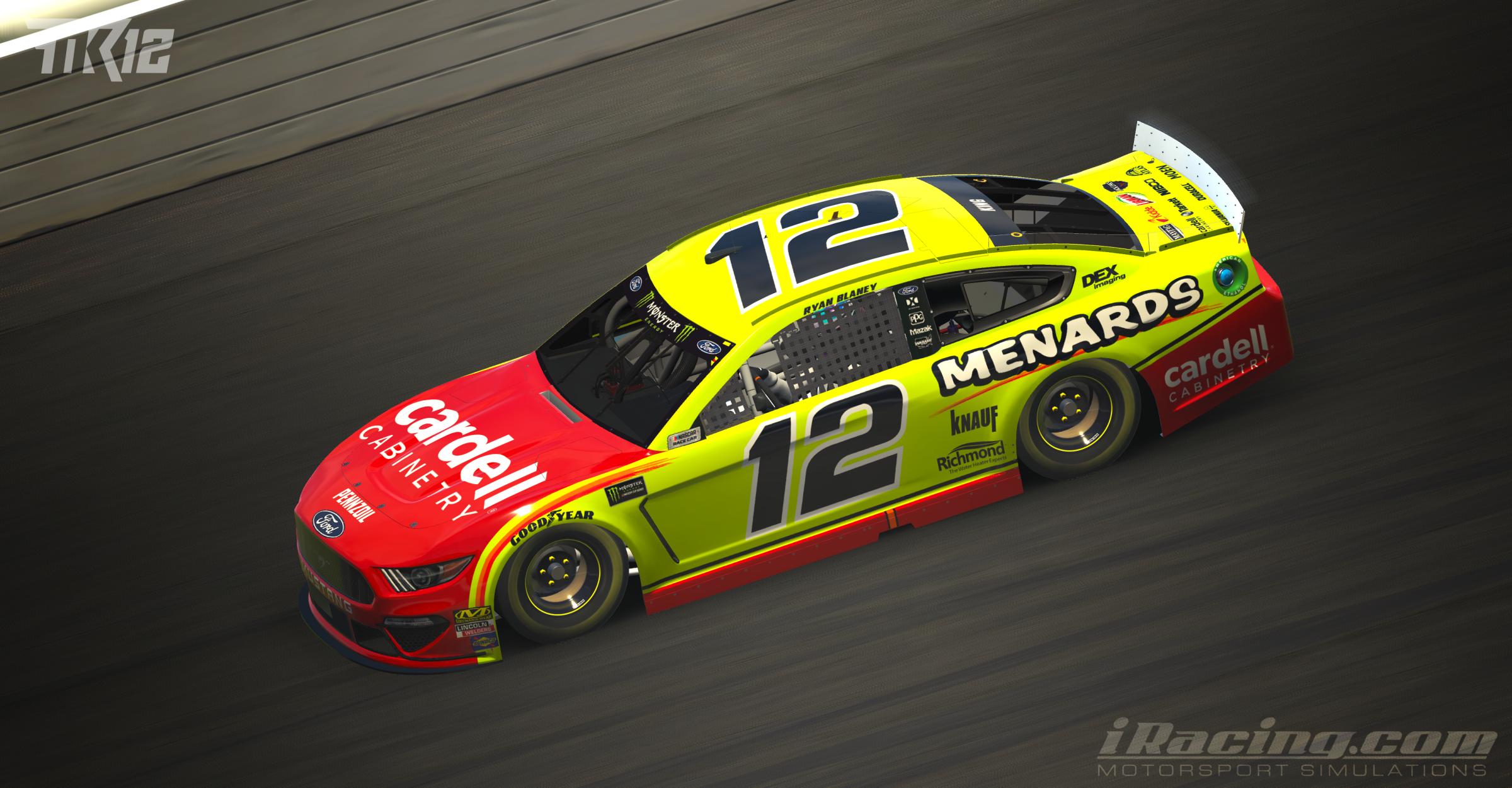 Ryan Blaney 2019 Menards Cardell #12 by Tyler King - Trading Paints