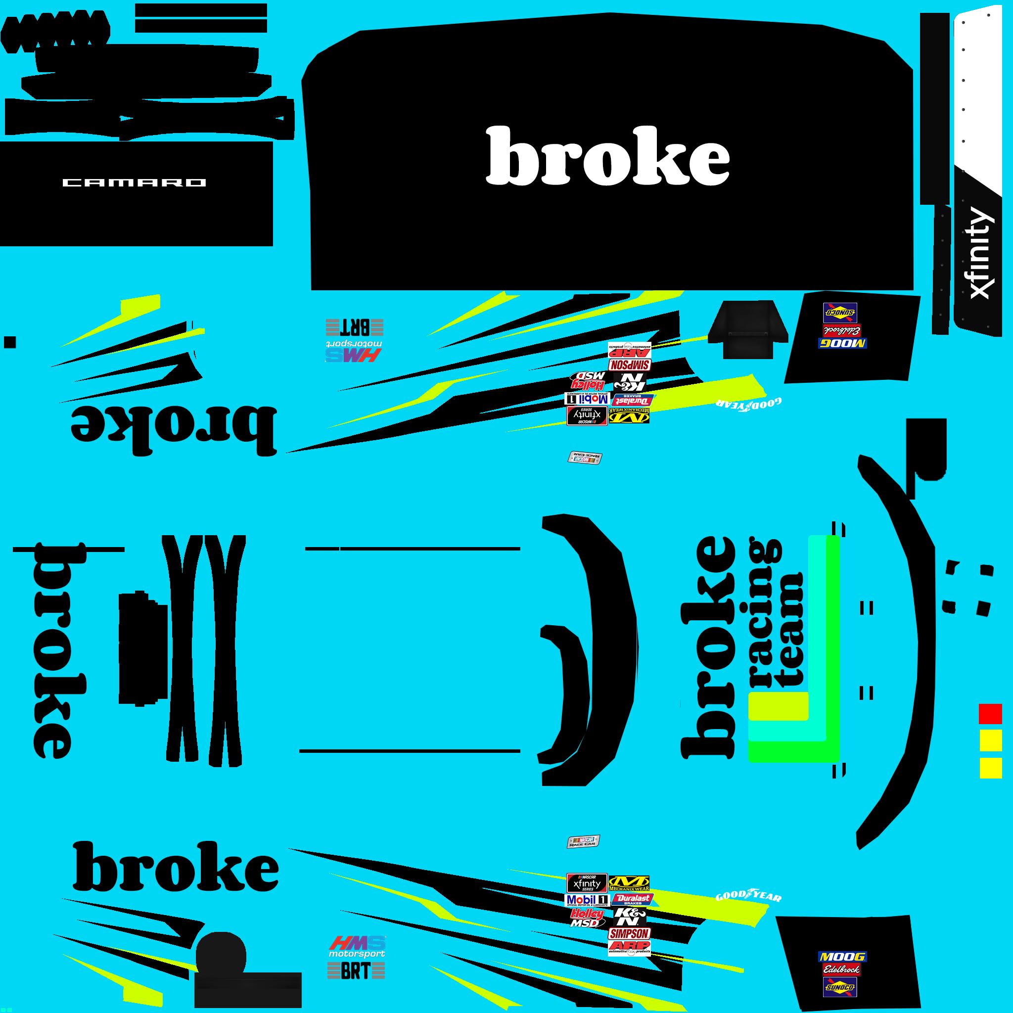 broke camaro neon blue by Stephen Morsillo - Trading Paints