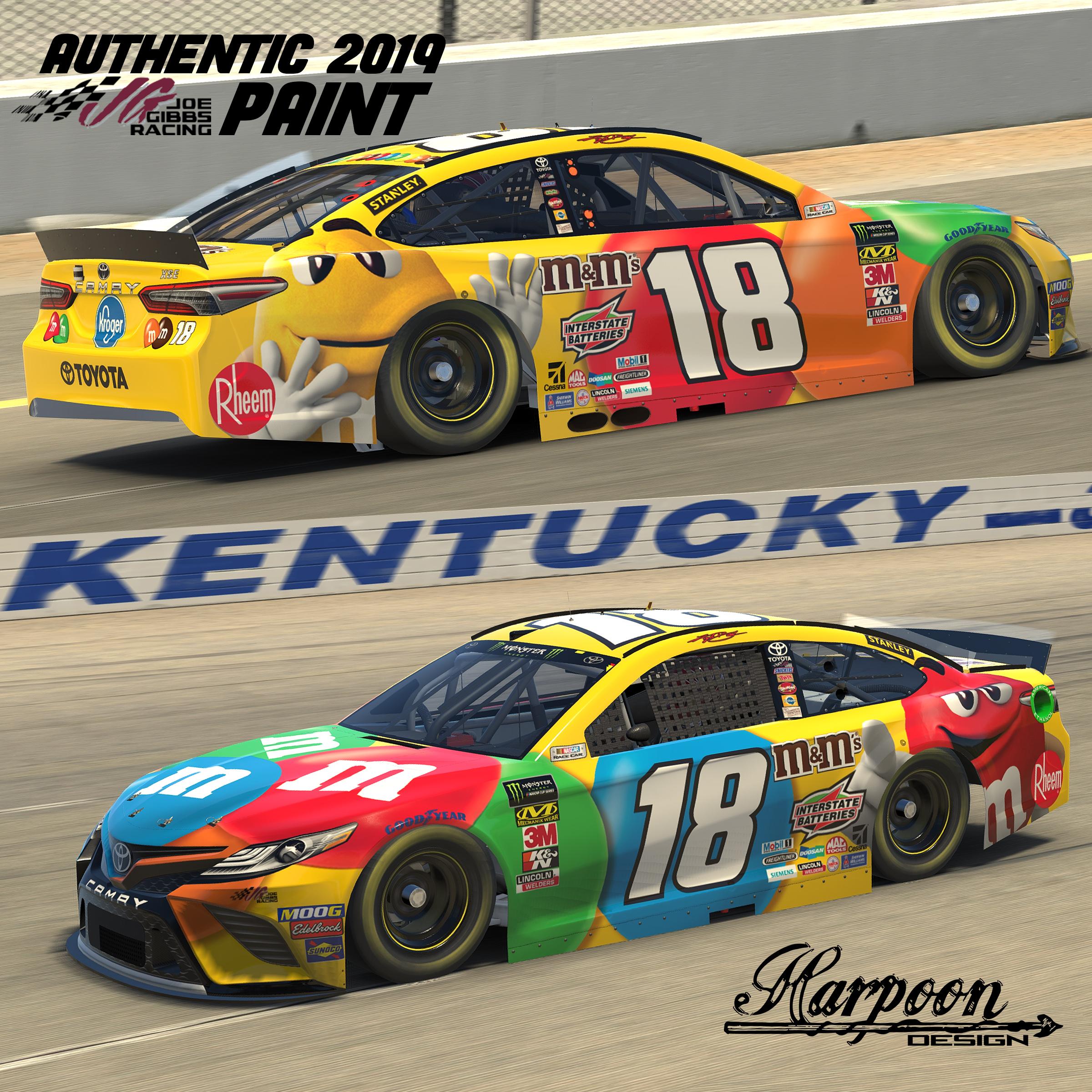 2019 JGR Authentic Kyle Busch M&M Camry Numbers by Brantley Roden ...