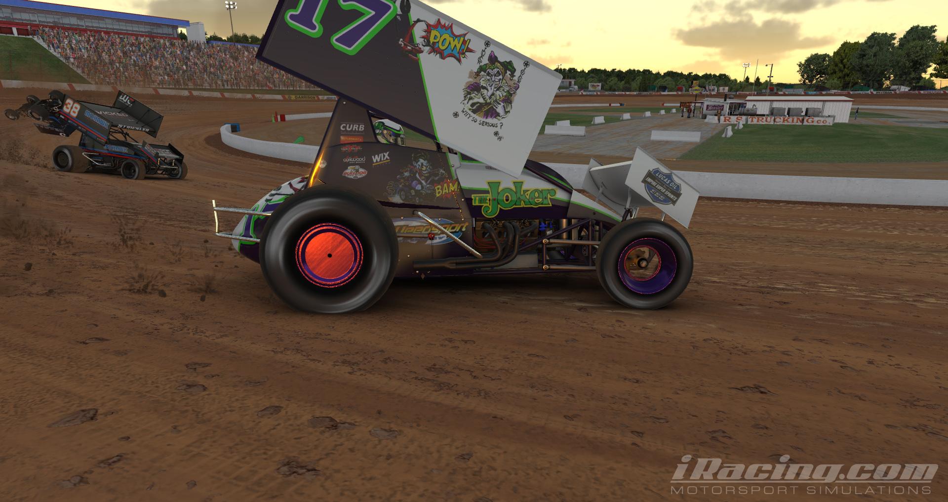 car 316103 DIRT Sprint Joker Wht Purp by Wally Reardon - Trading Paints