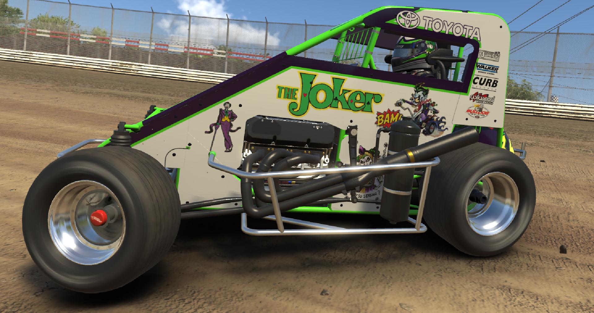 car 316103 dirt midget Joker Purp Wht by Wally Reardon - Trading Paints