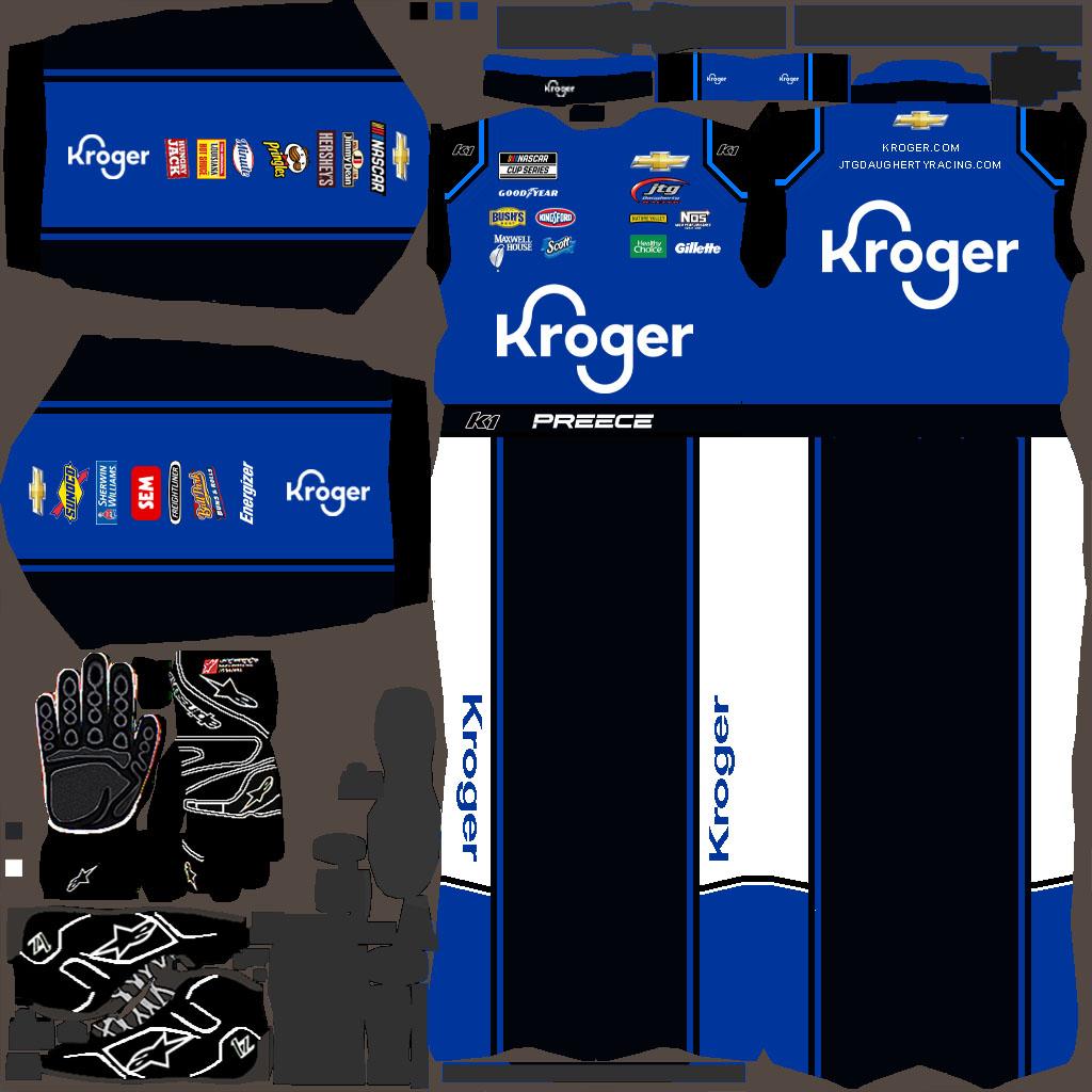 2020 47 Ryan Preece Kroger K1 Suit by Dylan Martens - Trading Paints