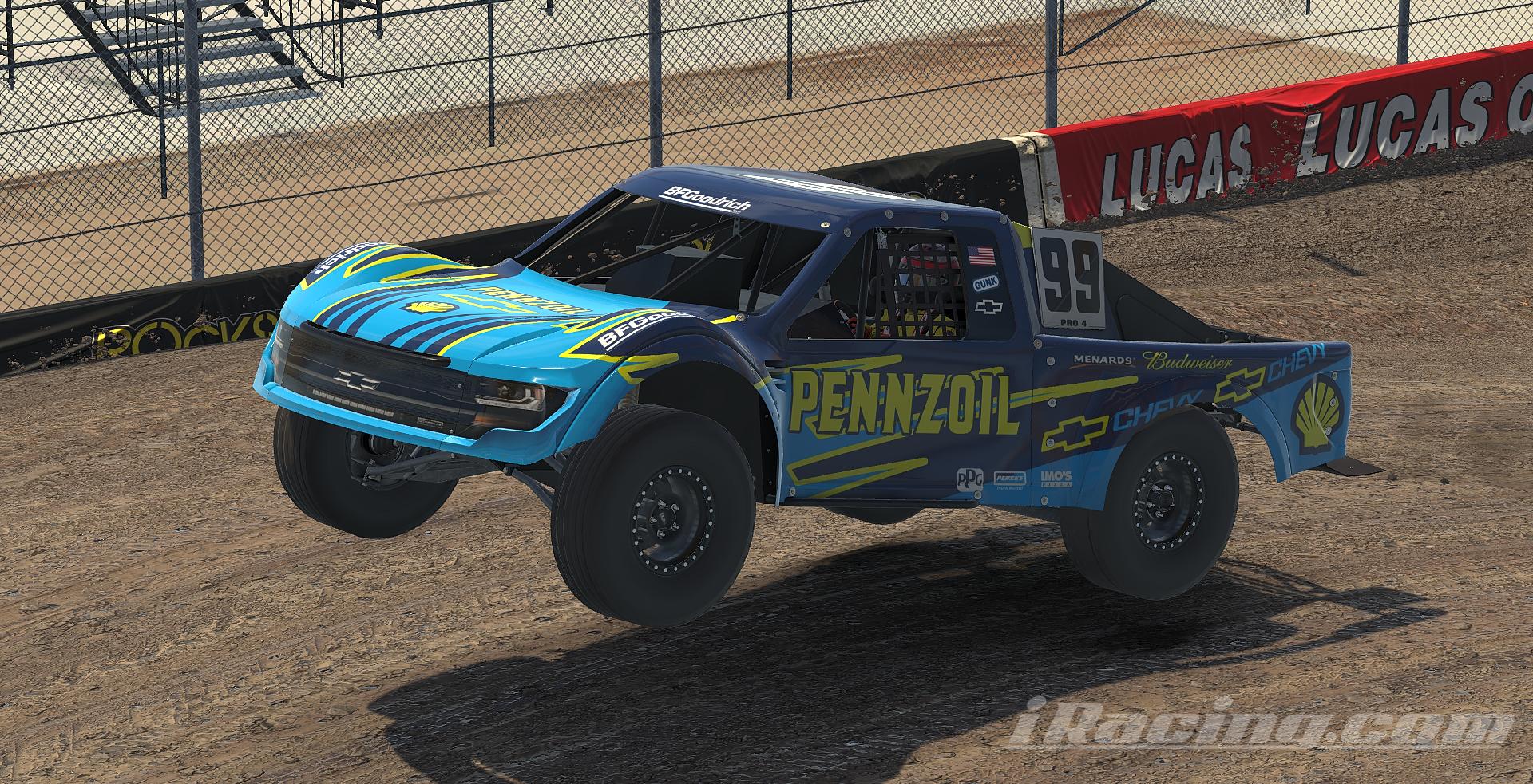 Pro4 Stadium Truck - Pennzoil Blue by Cody Steffen - Trading Paints