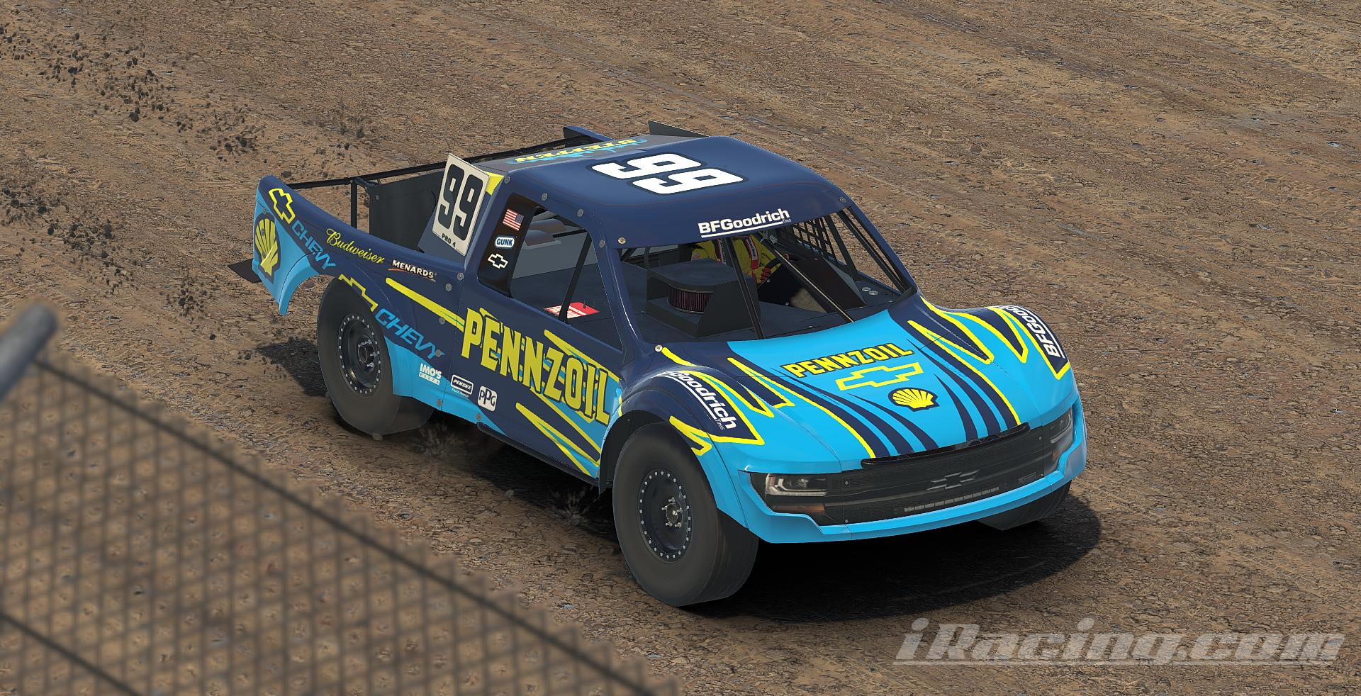 Pro4 Stadium Truck - Pennzoil Blue by Cody Steffen - Trading Paints