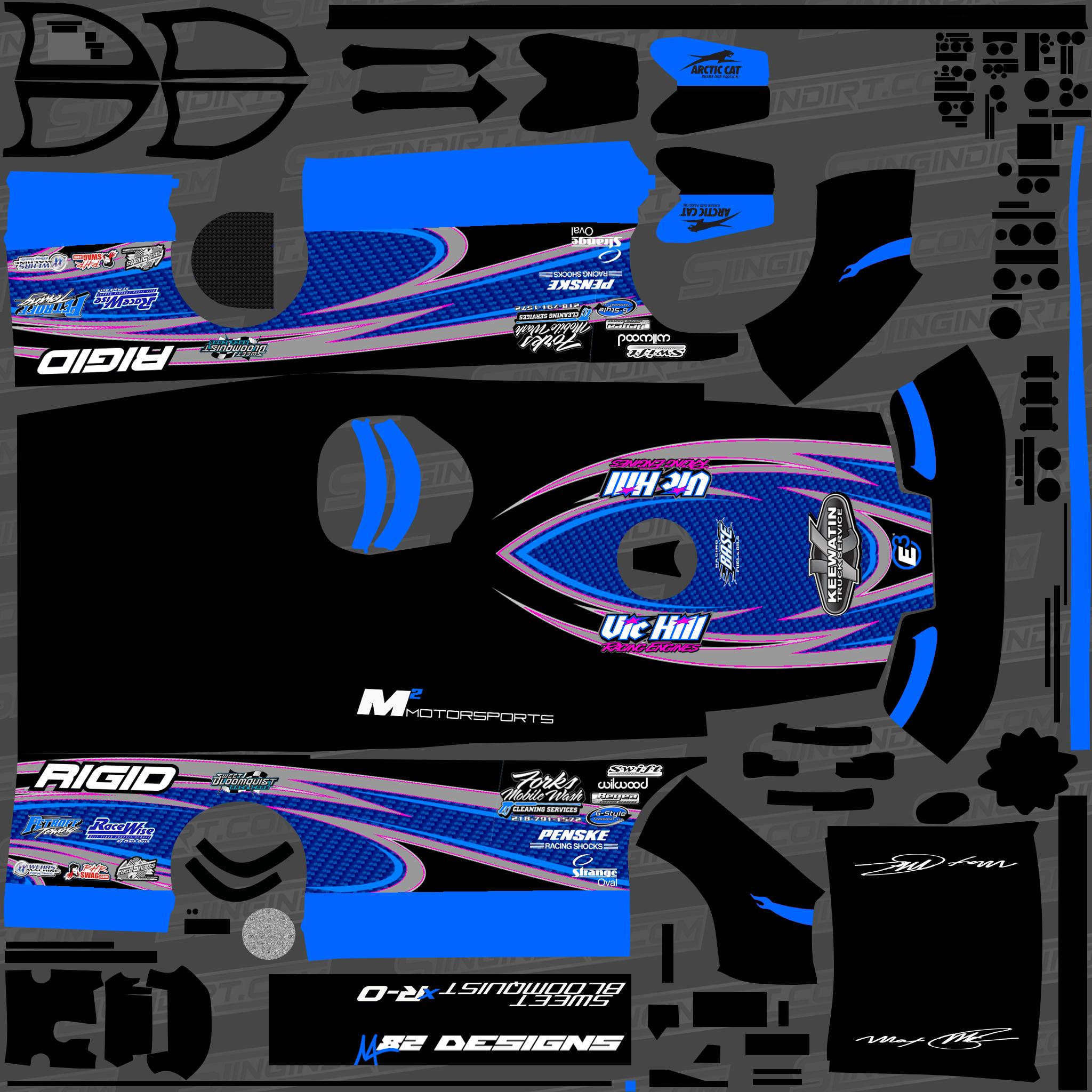 blk/pink/blu sweet bloomquist xr0 by Max Mosher - Trading Paints