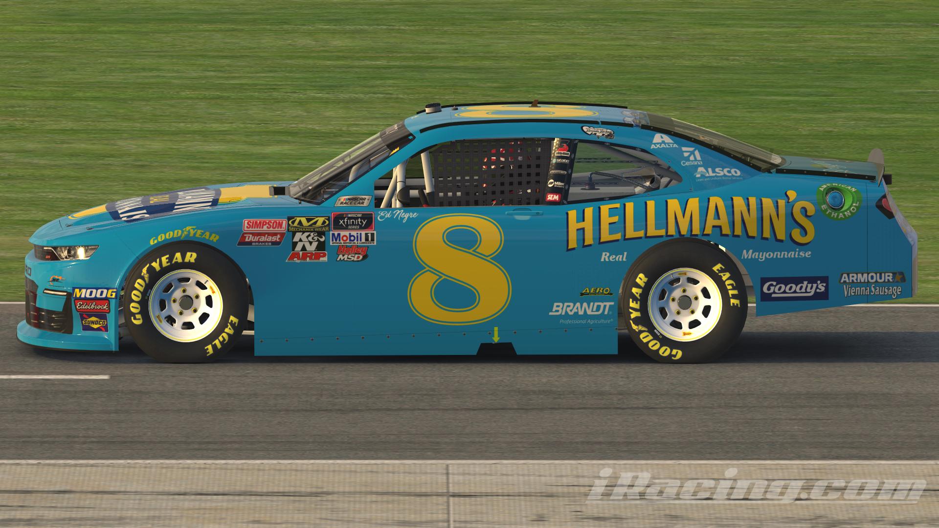 2019 Hellmanns xfinity Camaro #8 by Ken Huff - Trading Paints