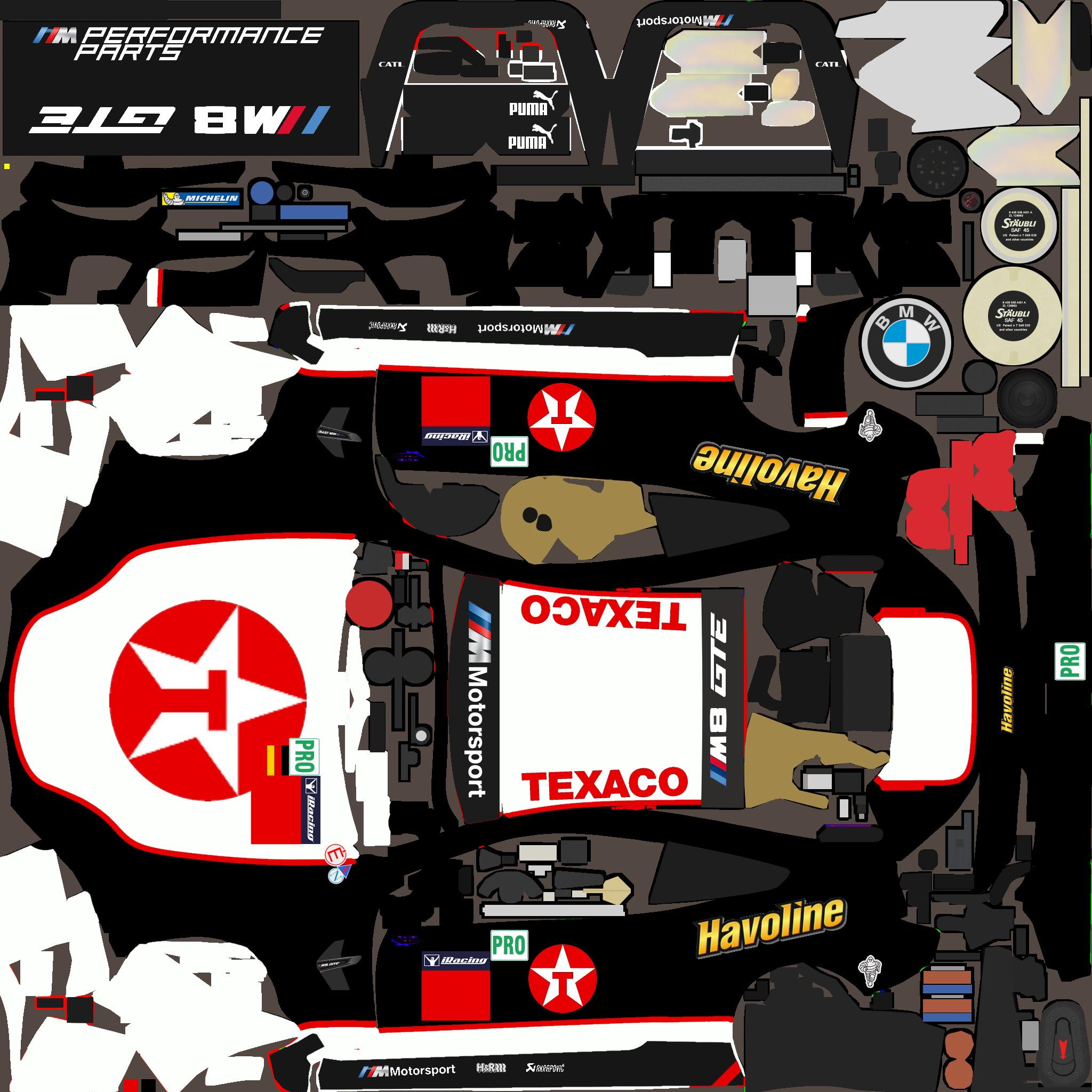 Texaco BMW M8 GTE by JW Salyers - Trading Paints