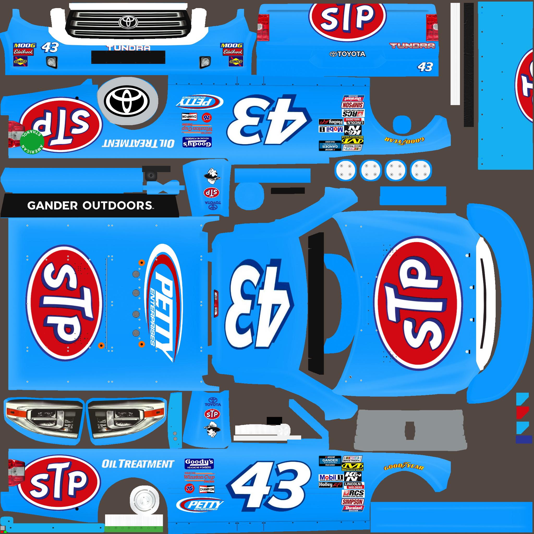 STP Toyota Tundra with 43 Decals by JW Salyers - Trading Paints