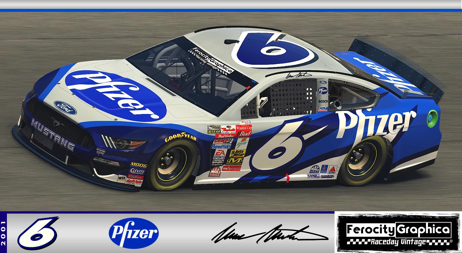 2001 #6 Mark Martin Pfizer Ford Winston Cup by Scott Mitton - Trading ...