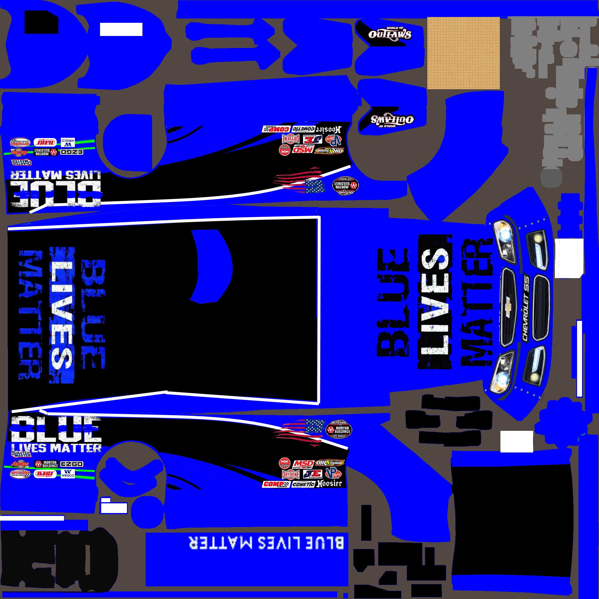Blue Lives Dirt Late Model by Greg Sweet2 - Trading Paints