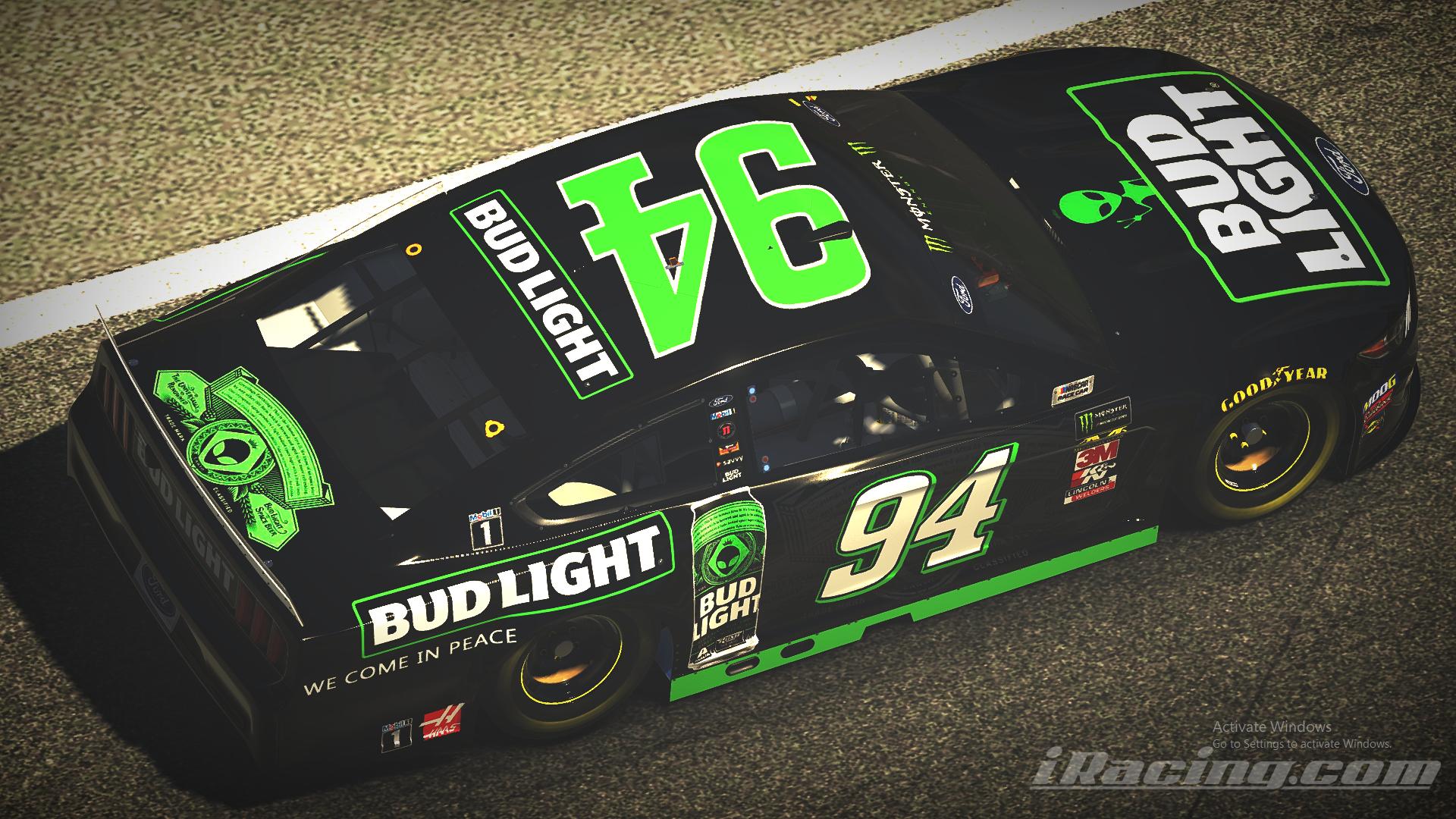Bud Light Alien Mustang by Justin Teel - Trading Paints