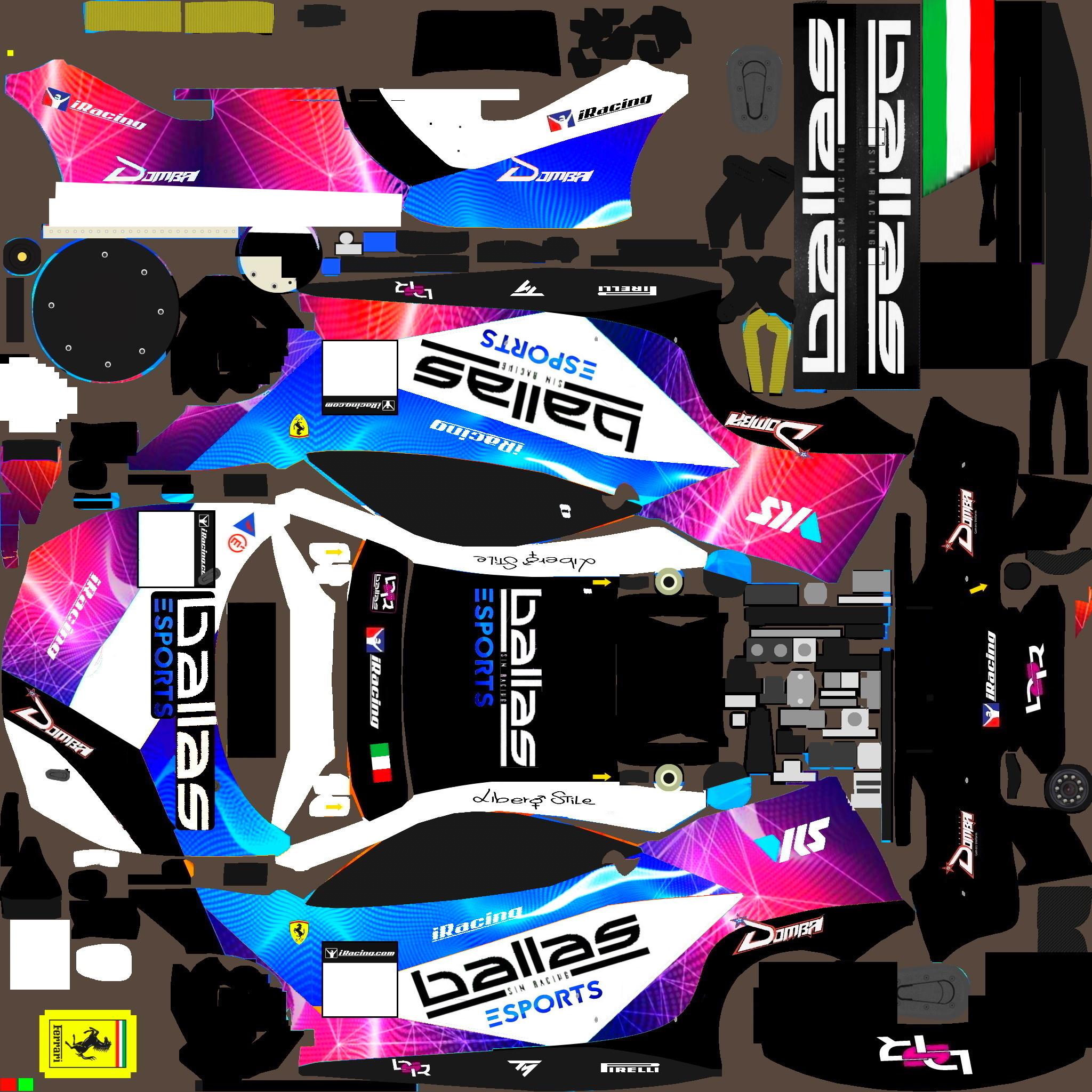 Ferrari 488 GT3 Ballas by Francesco Panetta - Trading Paints