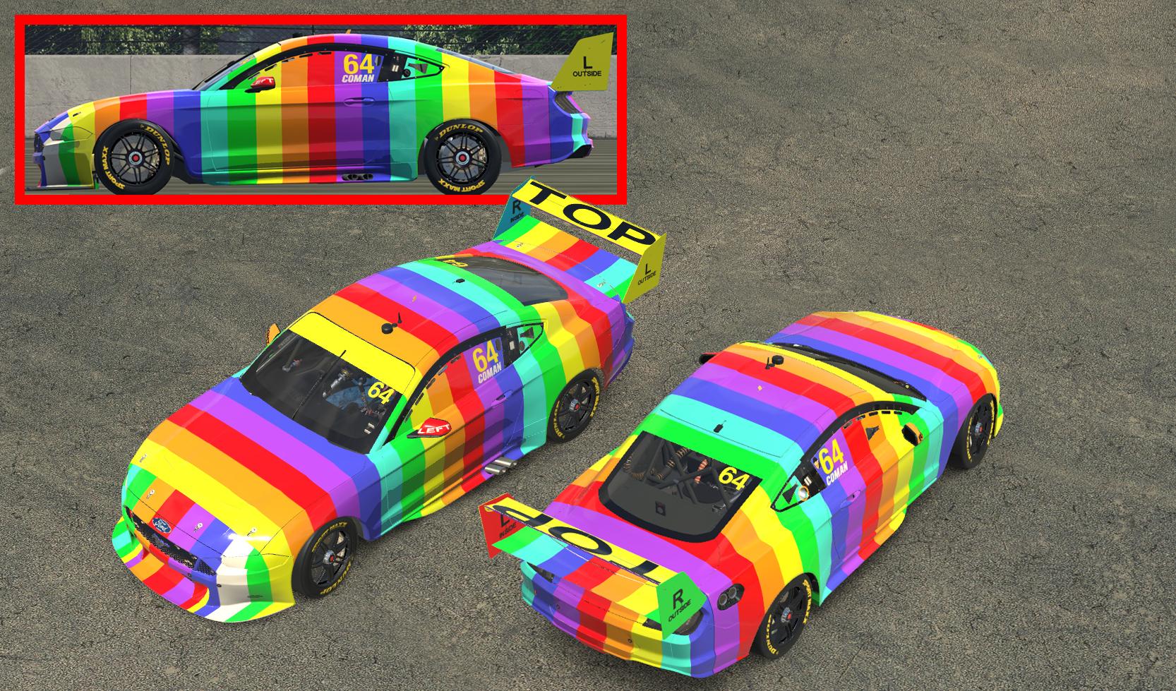 V8 Supercar Mustang Stripes by Clyde Coman - Trading Paints