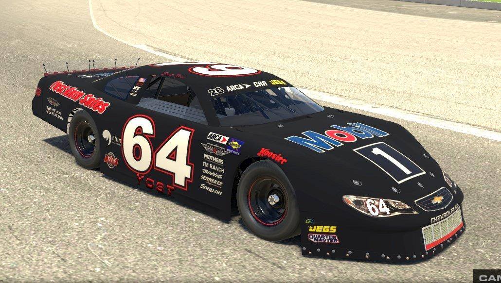 Scott Yost black matte Super Late Model by Mark B. - Trading Paints