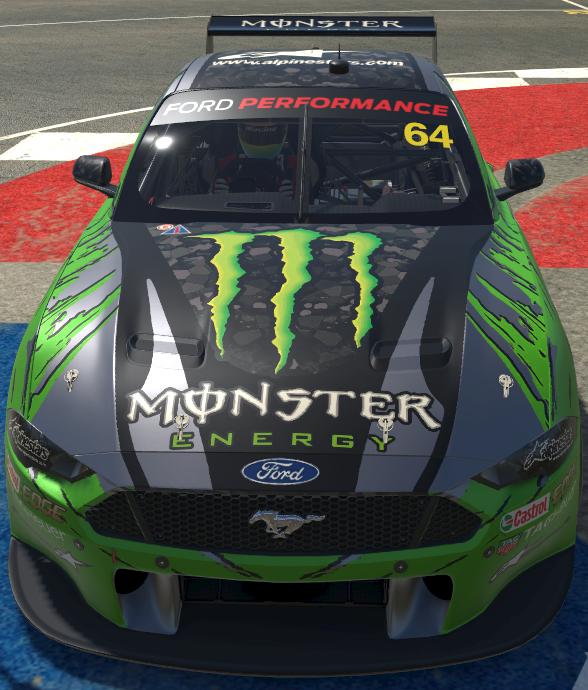 Monster Energy Ford Mustang Supercar by Brandon Dollar - Trading Paints