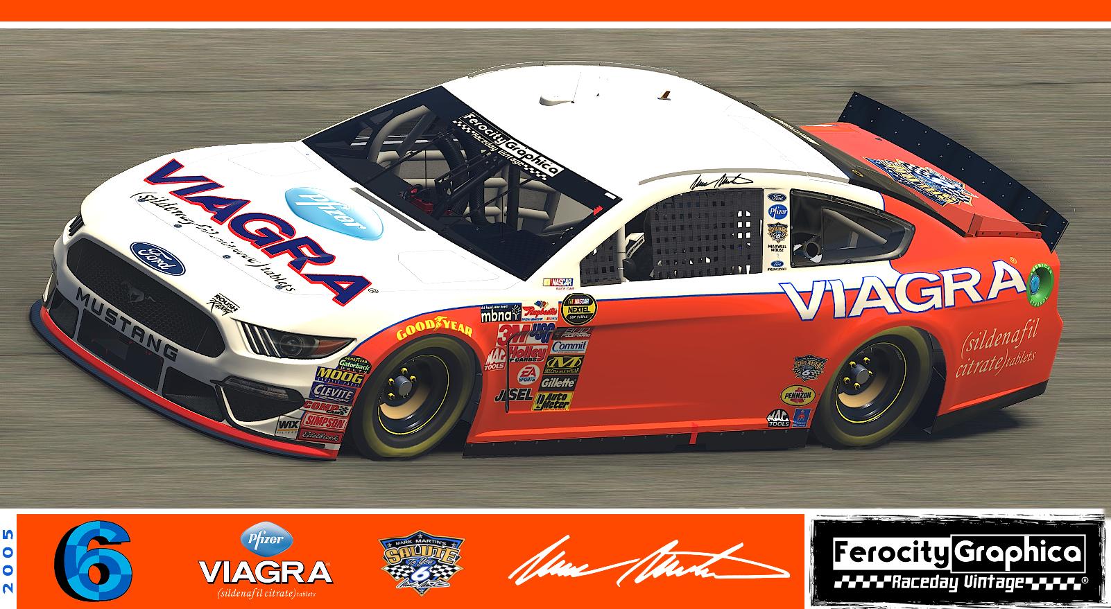 2005 #6 Mark Martin Viagra (Orange) Ford Nextel Cup NO Numbers by Scott ...