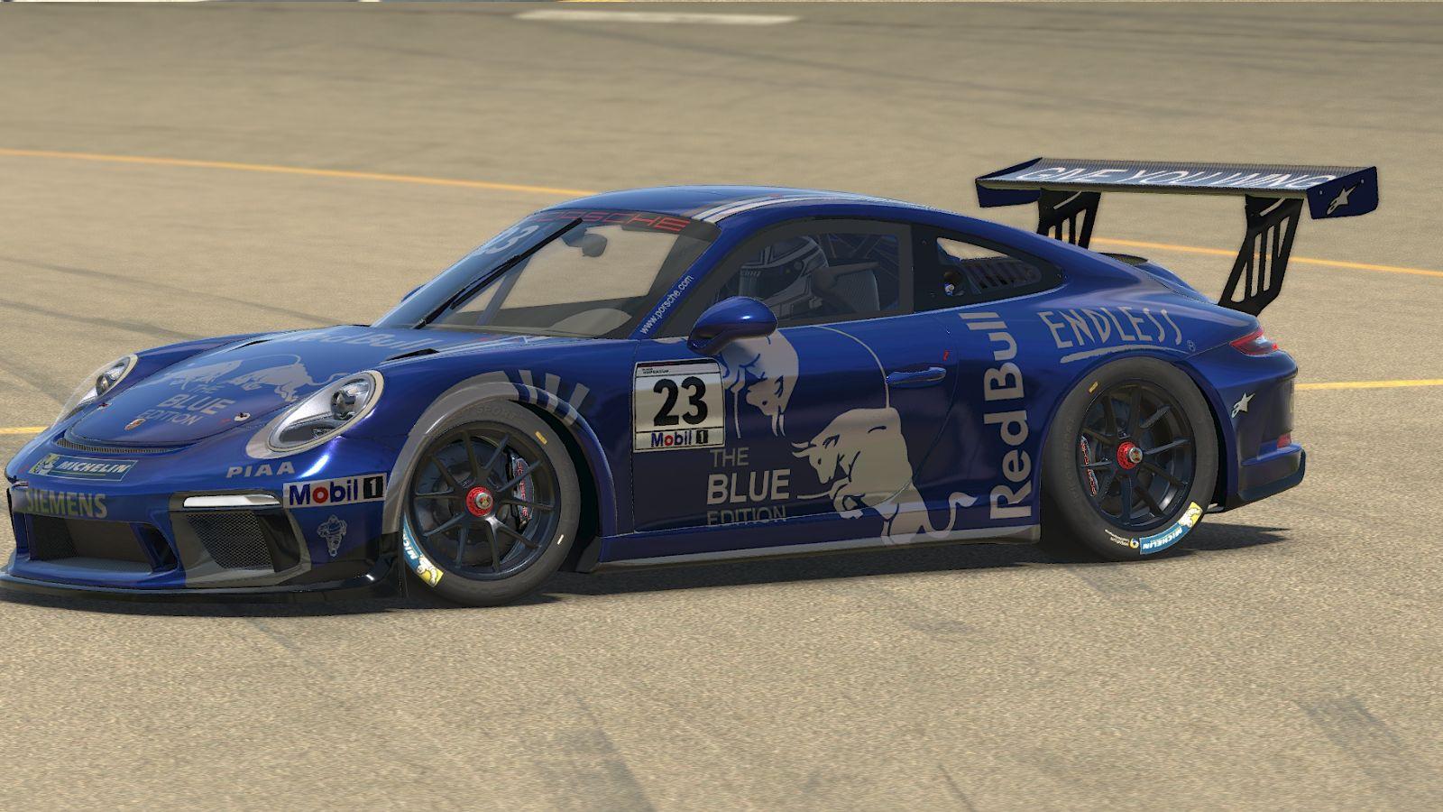 RED BULL BLUE EDITION PORSCHE 911 GT3 by Stephane Parent - Trading Paints