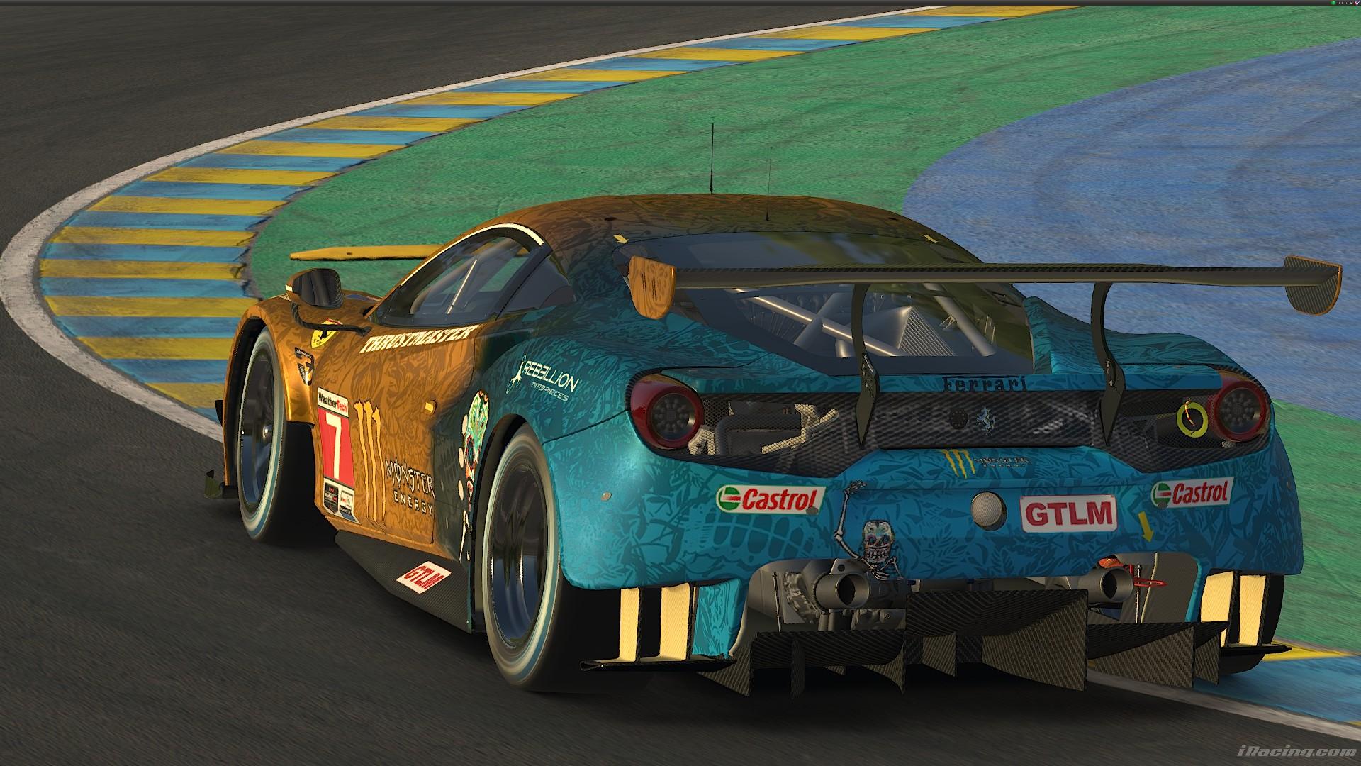 Ferrari 488 GTE Monster Energy Juce Mango by Niclas Domino - Trading Paints
