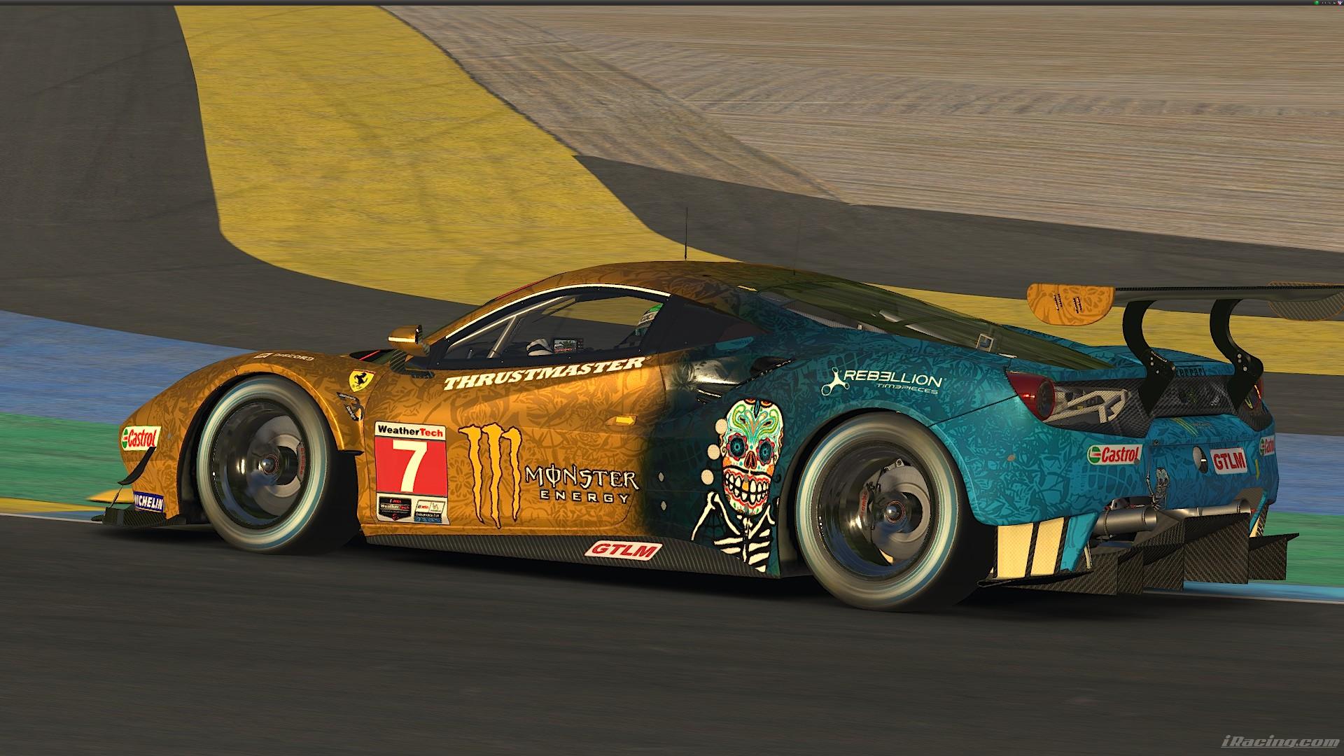 Ferrari 488 GTE Monster Energy Juce Mango by Niclas Domino - Trading Paints