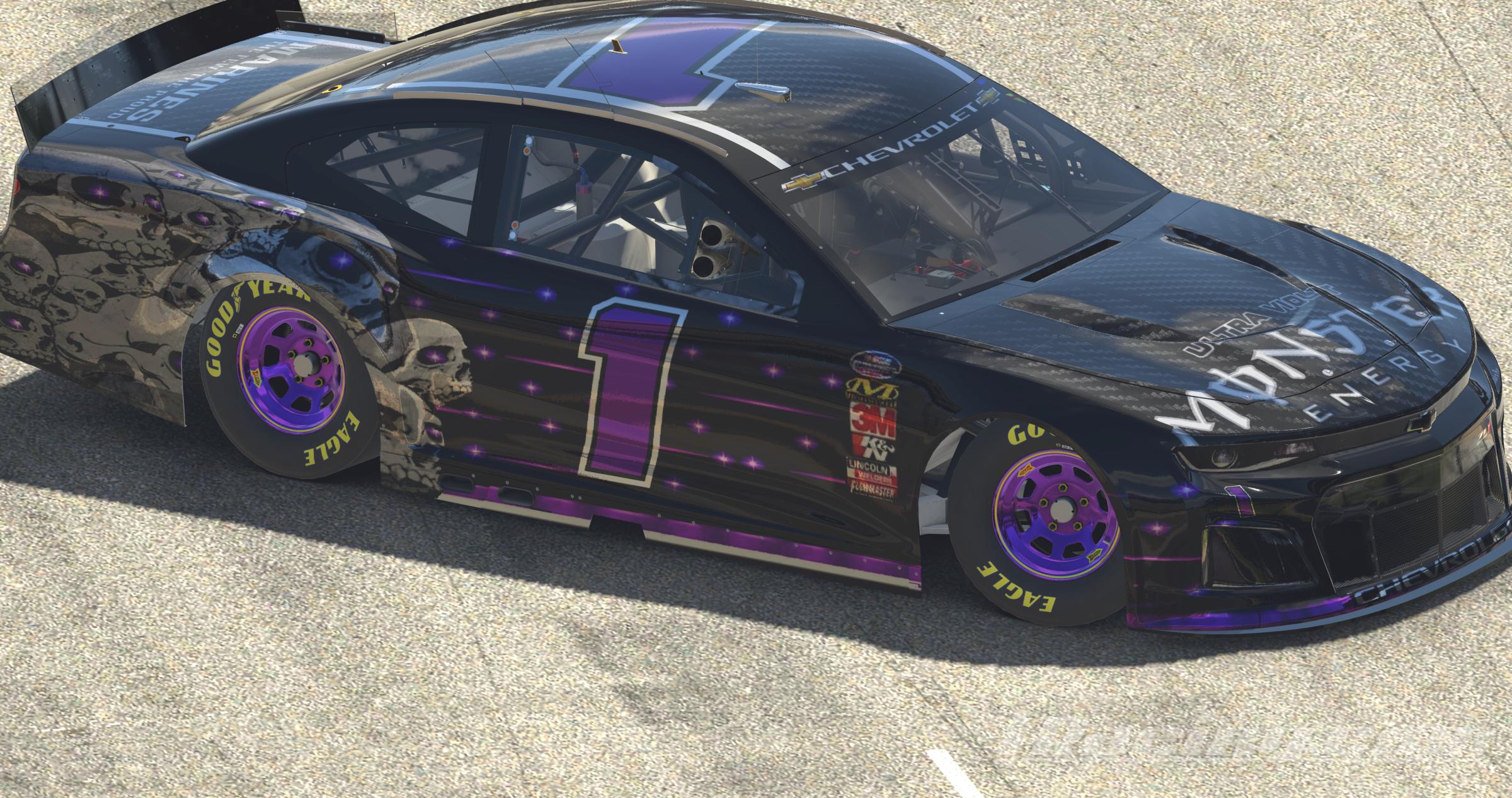 zl1 purple monster ul vilot white sculls by William Fugatt - Trading Paints