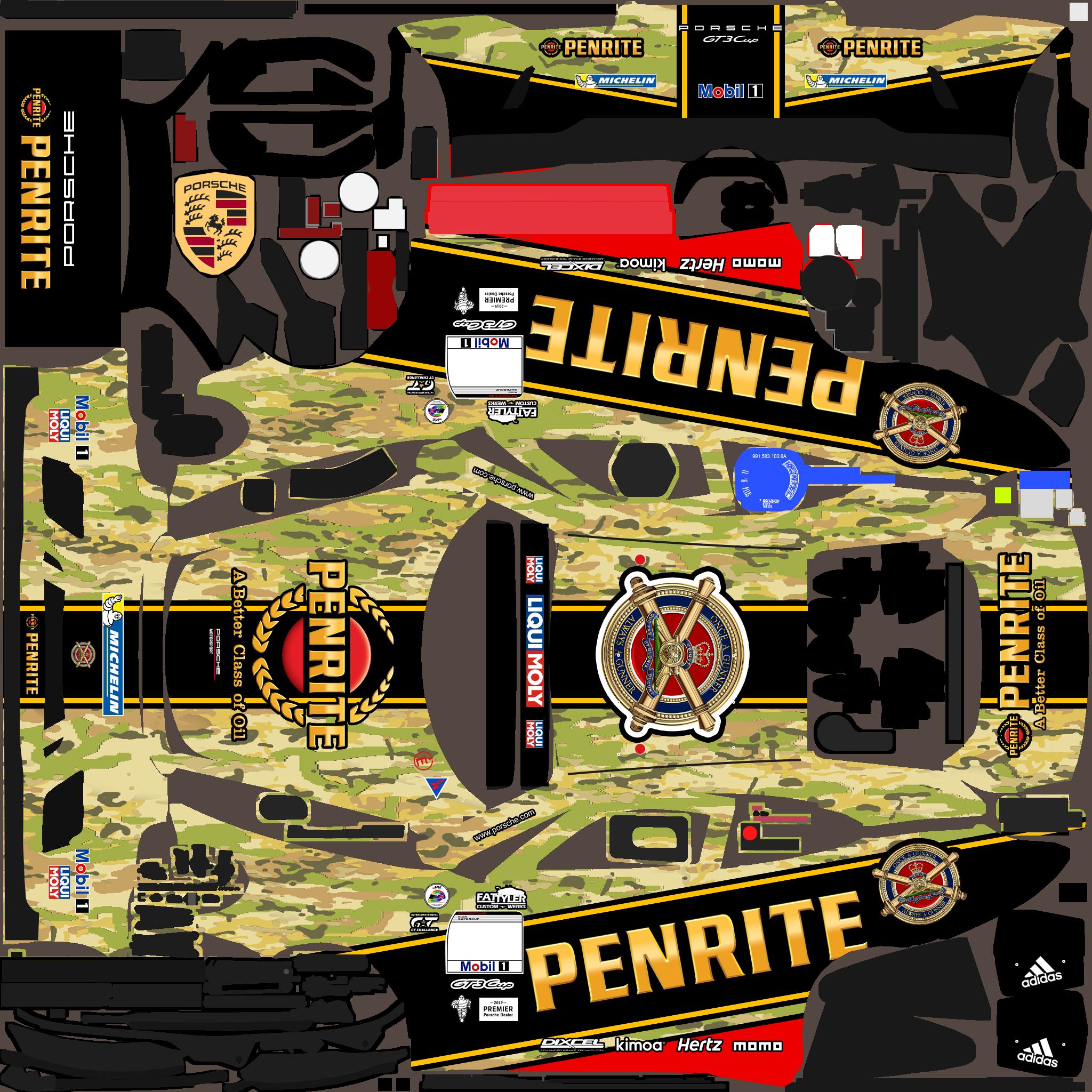 Erebus Racing/Penrite Racing Porsche by Tyler Swartz2 - Trading Paints