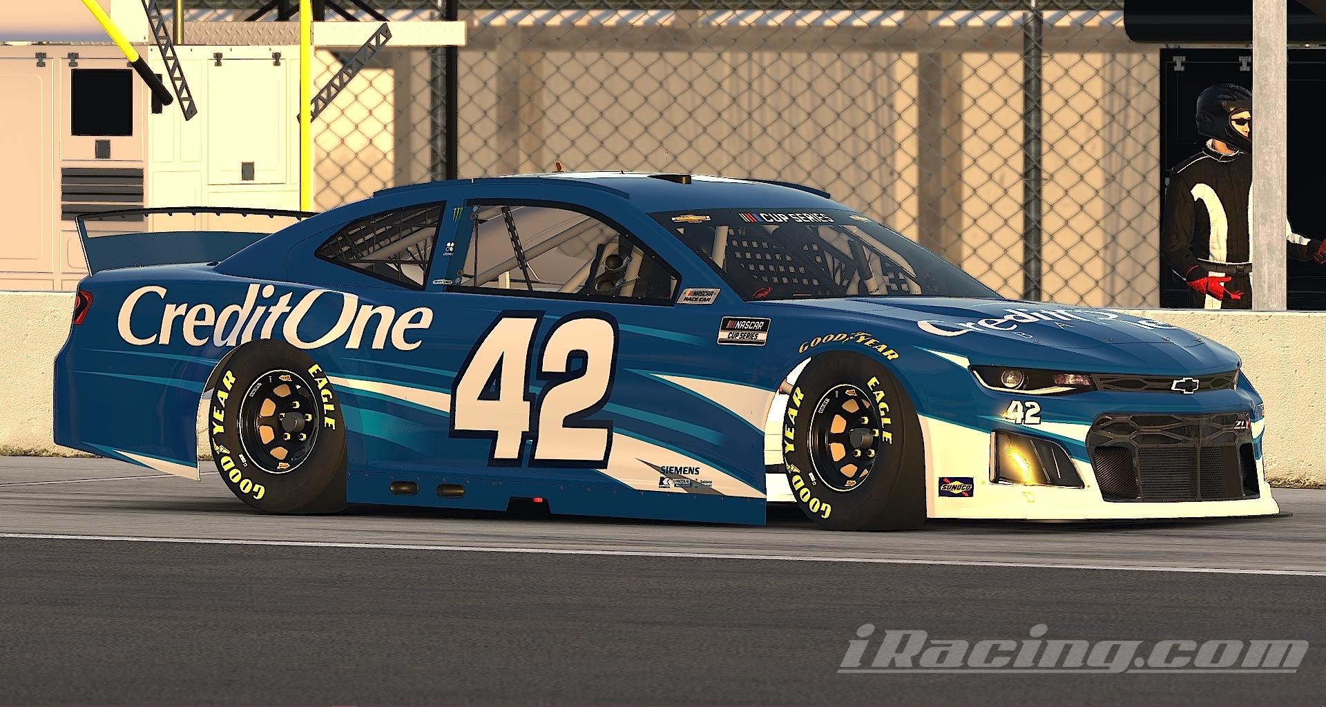 Bob Bryant #42 Credit One Bank by Brian C Mullin - Trading Paints