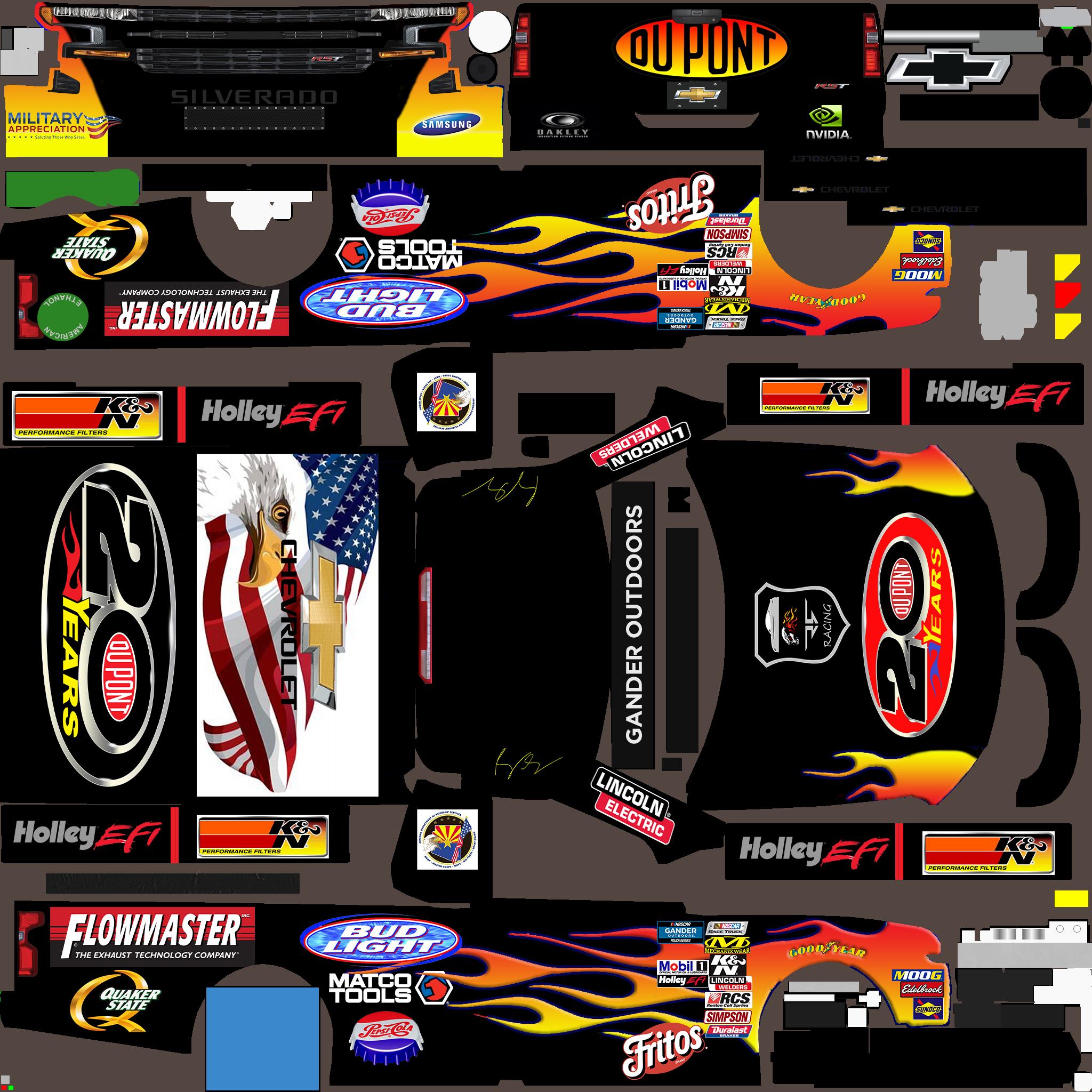 Chevrolet Silverado Truck 2019 FLAMES by Randy Spivey - Trading Paints