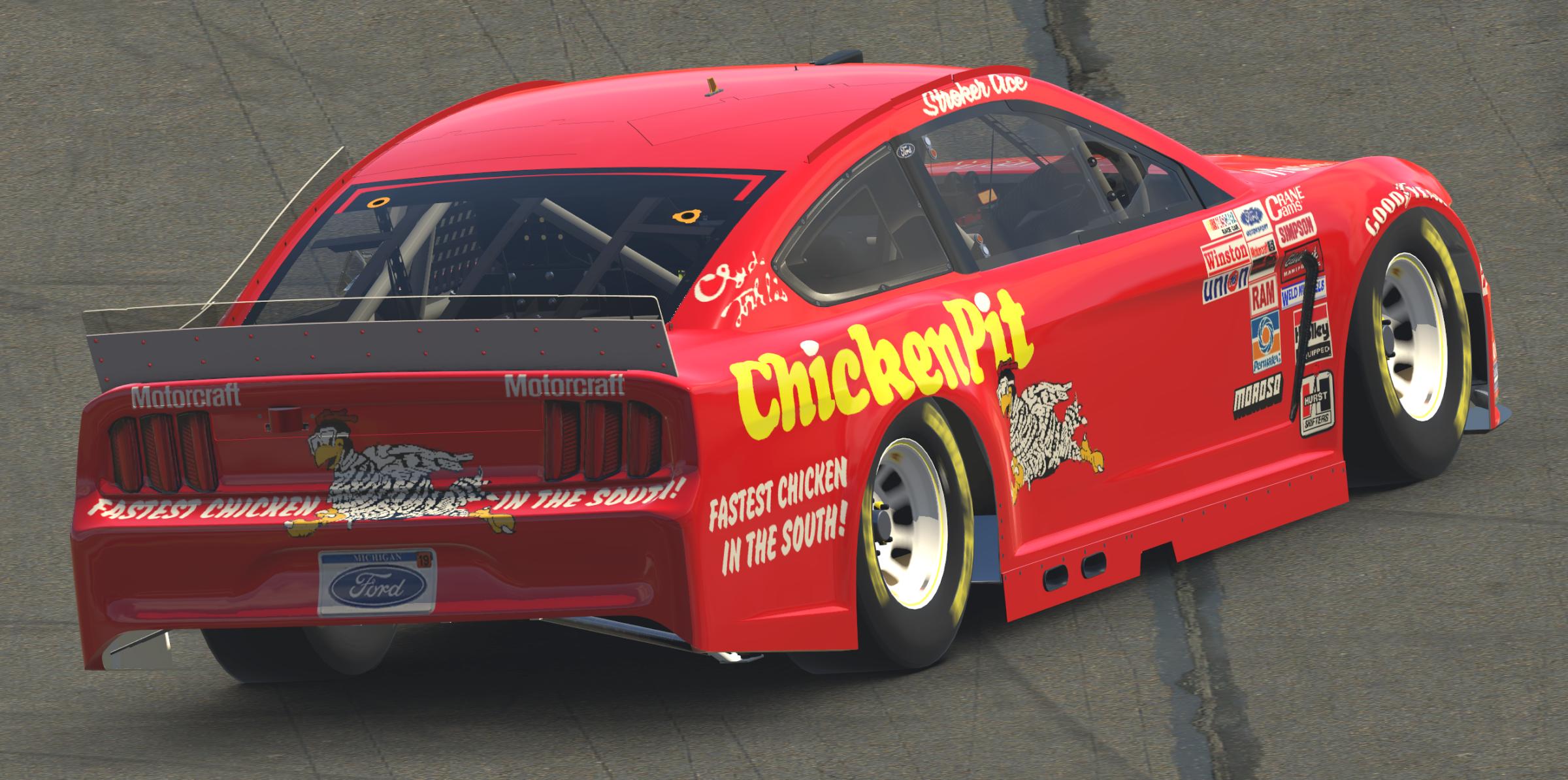 No Number Chicken Pit Ford Mustang by Tracy Powers - Trading Paints