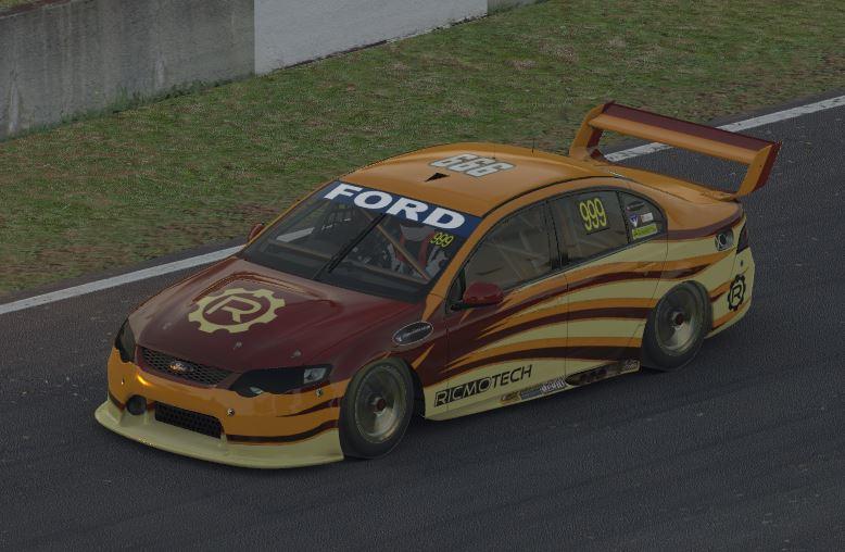 Ricmotech Ford Super V8 Red Yellow Orange by Frank Rico - Trading Paints