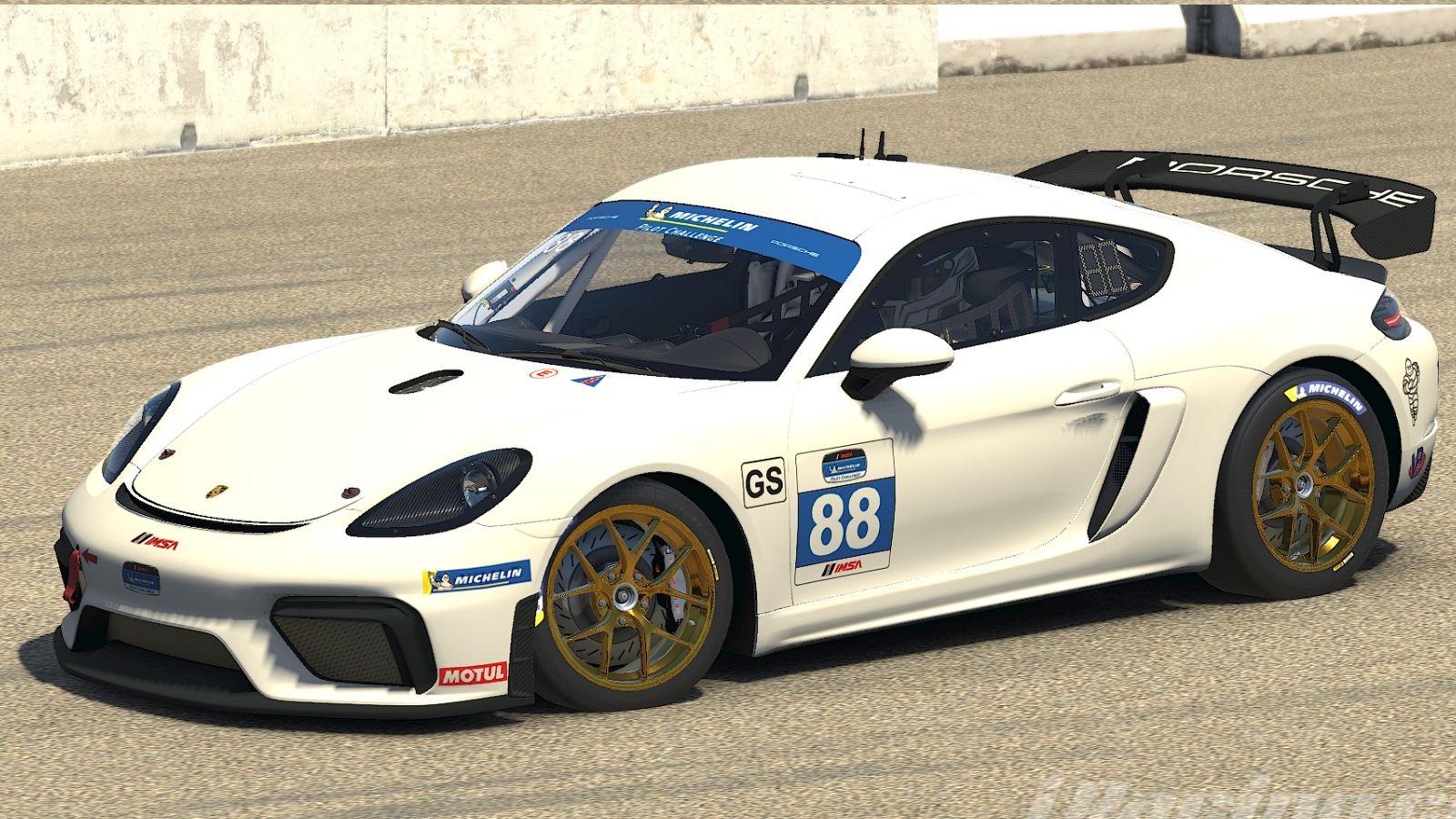 Matte white Porches 718 GT4 by Stephane Parent - Trading Paints