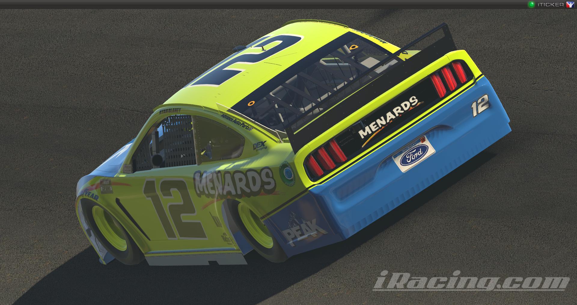 Ryan Blaney #12 Peak/Menards 2020 NASCAR Cup Series by Ryan Broderick ...