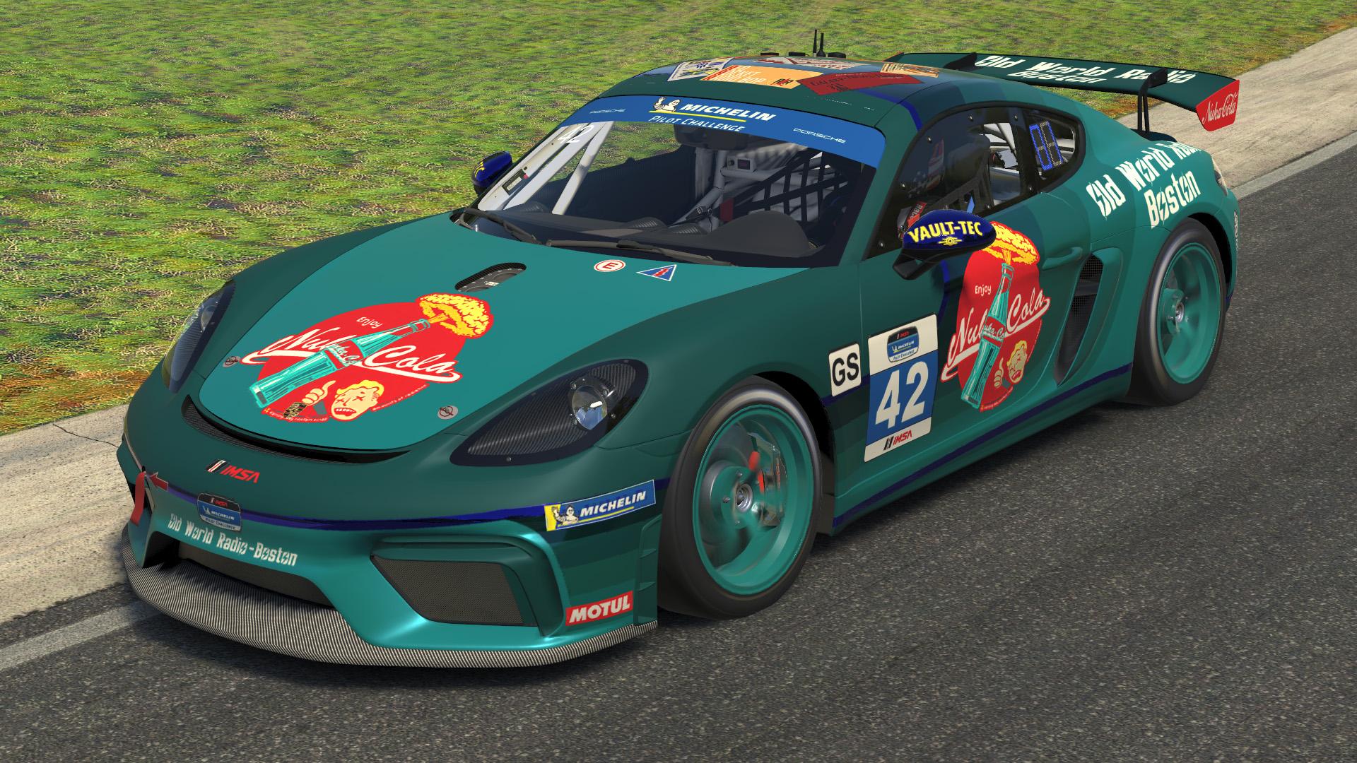 FO4 Nuka Cola Porsche 718 GT4 Updated by Bill Krause - Trading Paints