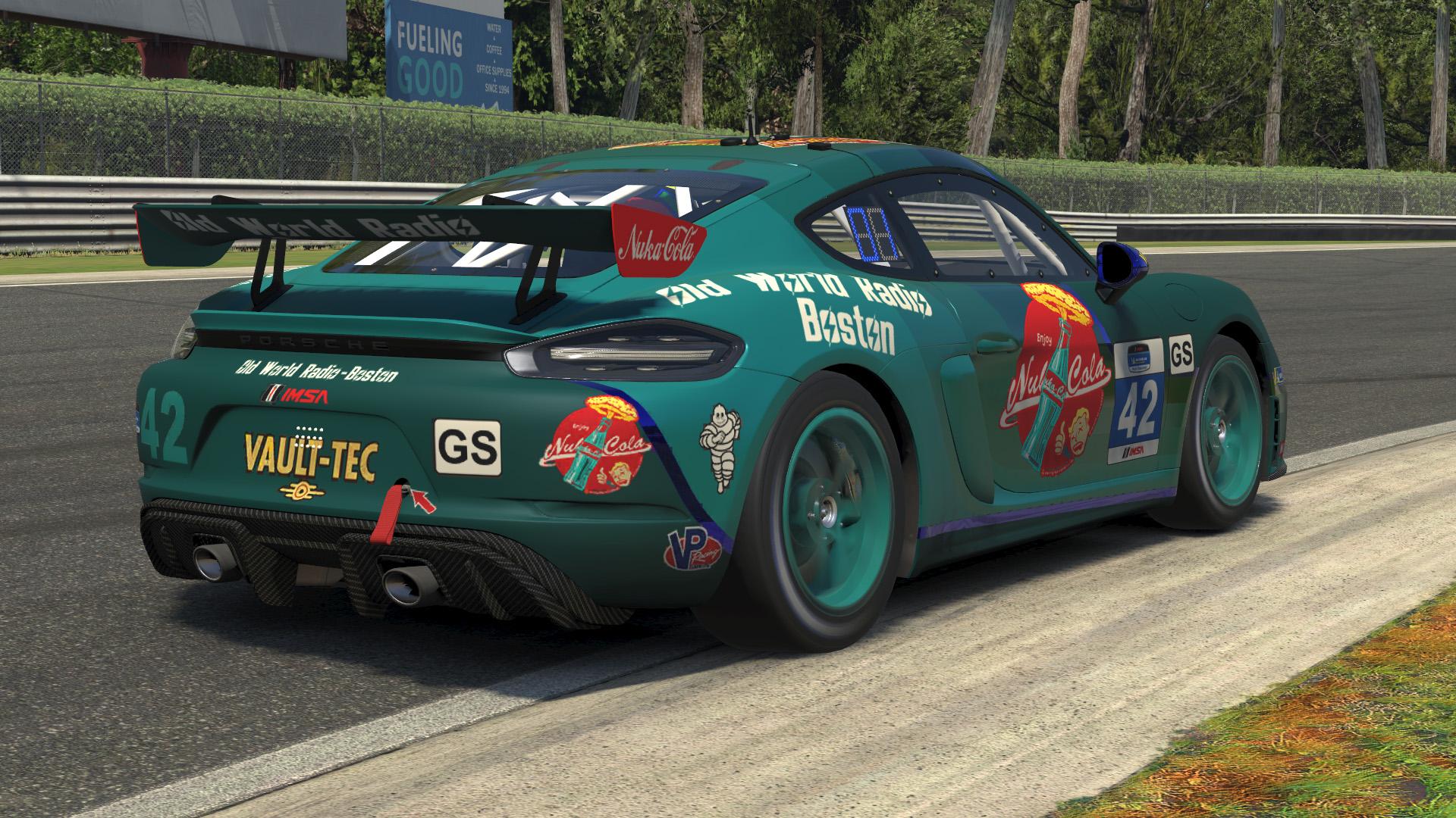 FO4 Nuka Cola Porsche 718 GT4 Updated by Bill Krause - Trading Paints