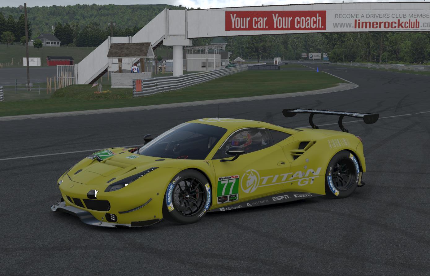 Titan GT Yellow Ferrari 488 GTE by Sky Aussin - Trading Paints