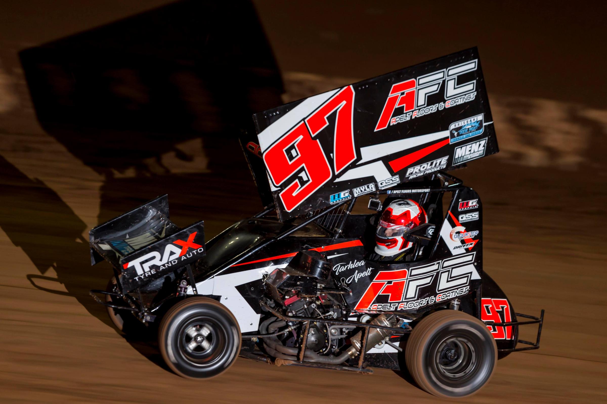 Tarhlea Apelt Micro Sprint - Red/White/Black by Kinser Claridge ...
