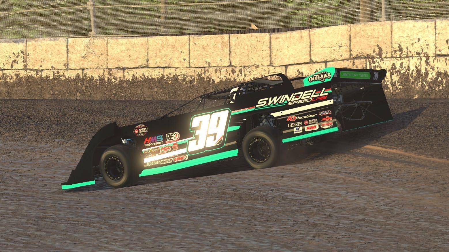 Kevin Swindell Teal Red Dirt Late Model by Dylan Schiebel - Trading Paints