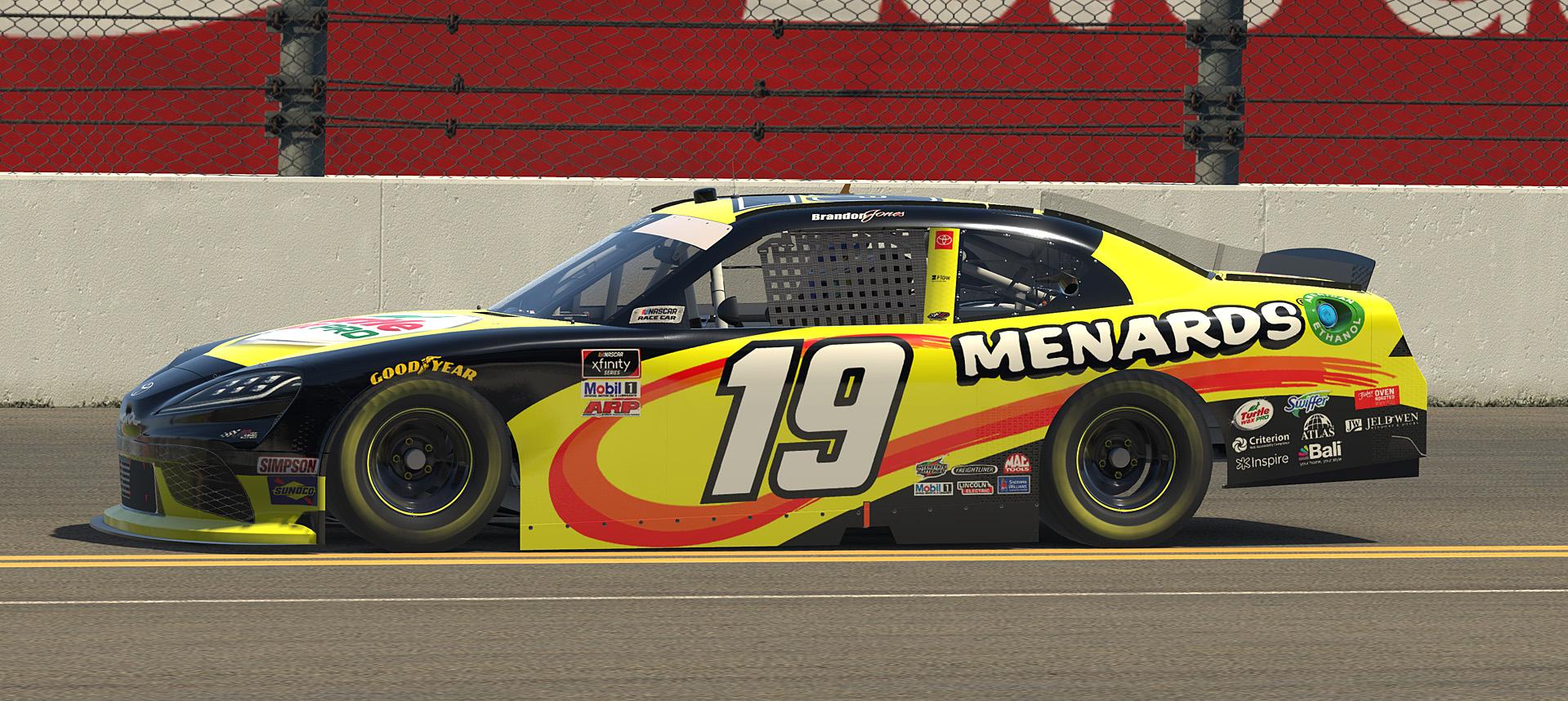 Fictional #19 - Brandon Jones - Menards / Turtle Wax Toyota Supra ...