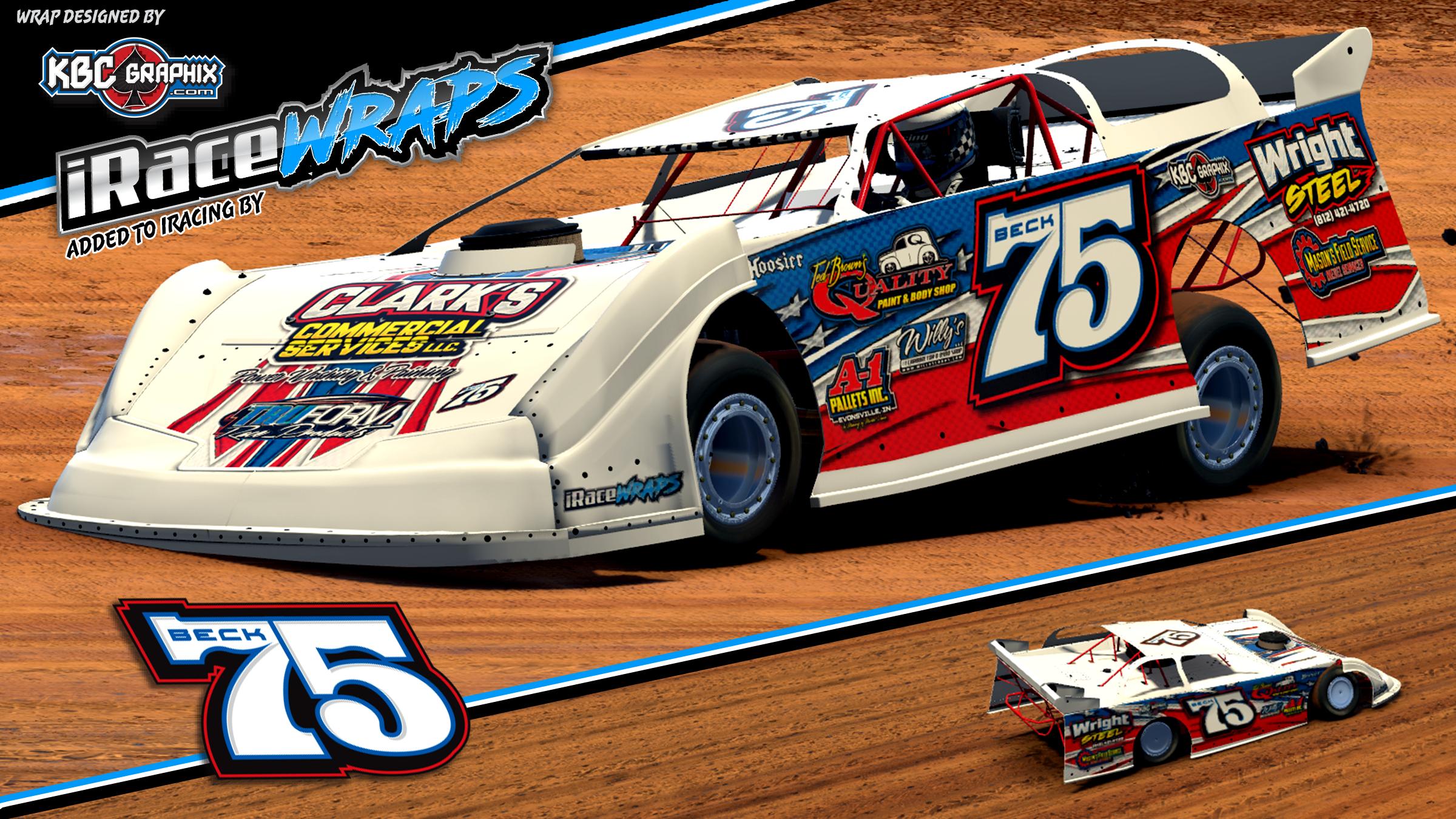 Dustin Beck - Dirt Late Model from iRaceWraps by Michael E. - Trading ...