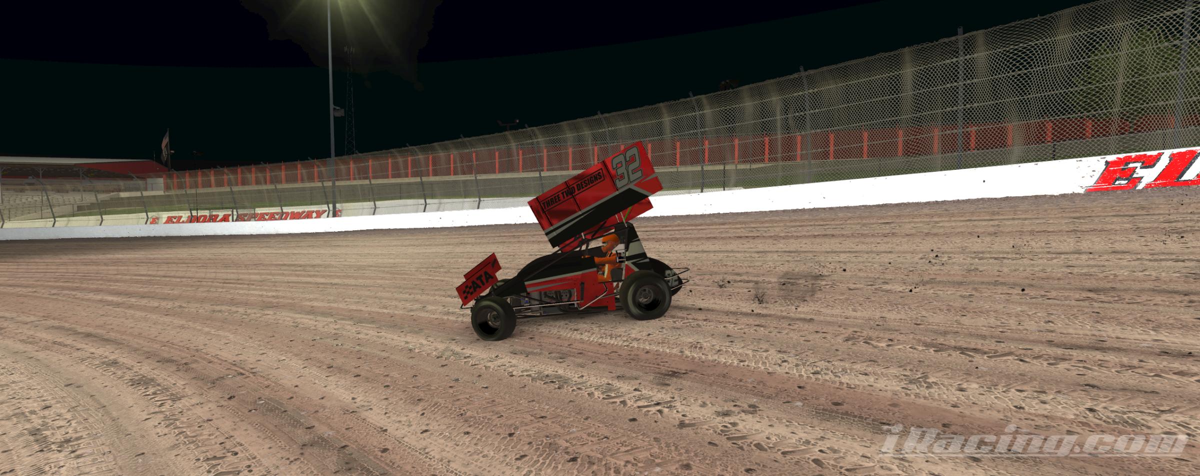 Three Two Designs red chrome sprintcar by Danny ODell - Trading Paints