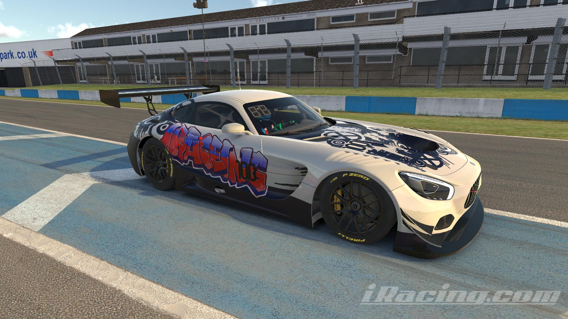 Mercedes iracing graffiti by Matt Malecki - Trading Paints
